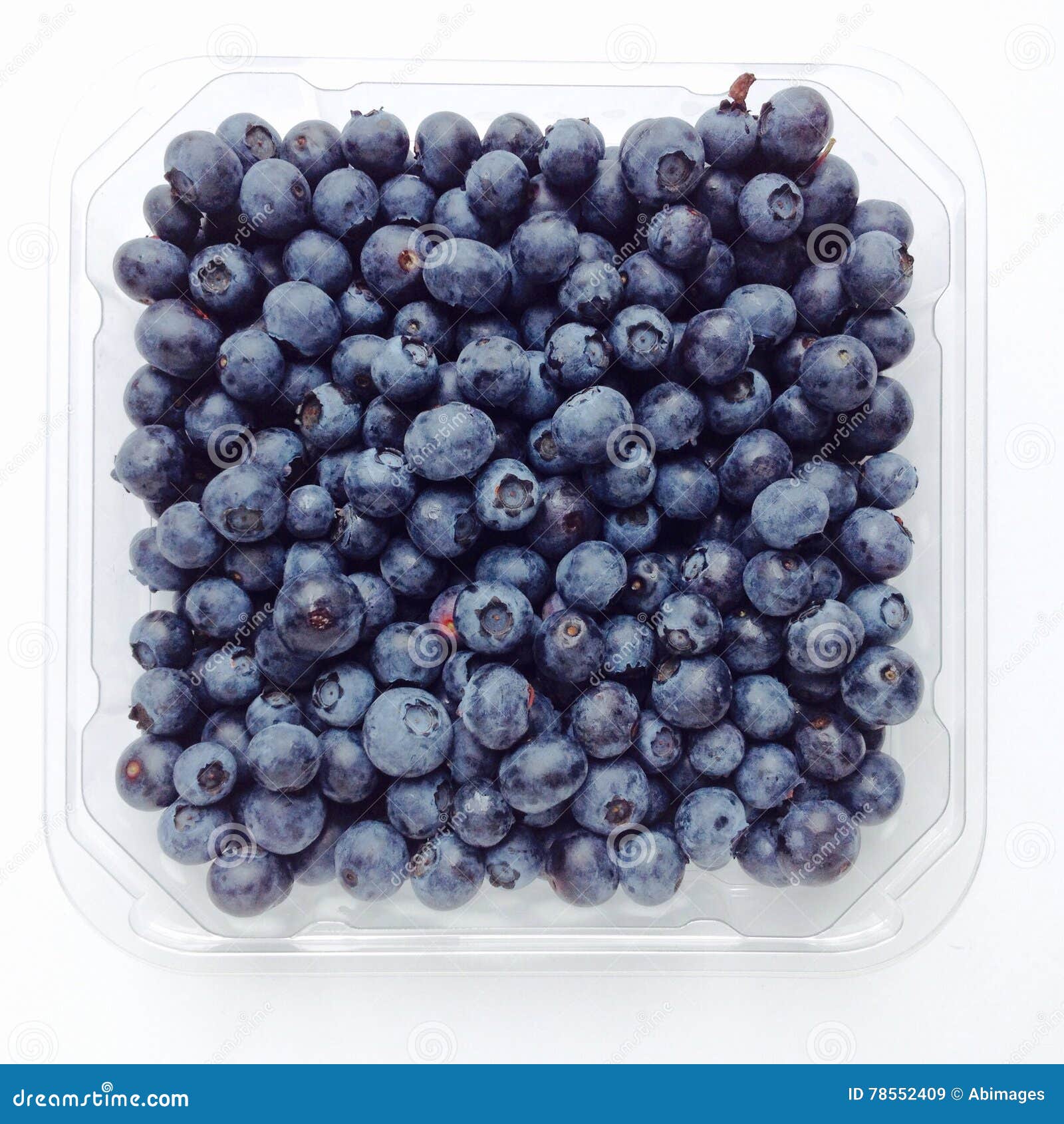 Blueberries in Plastic Tray Stock Image - Image of food, retail: 78552409
