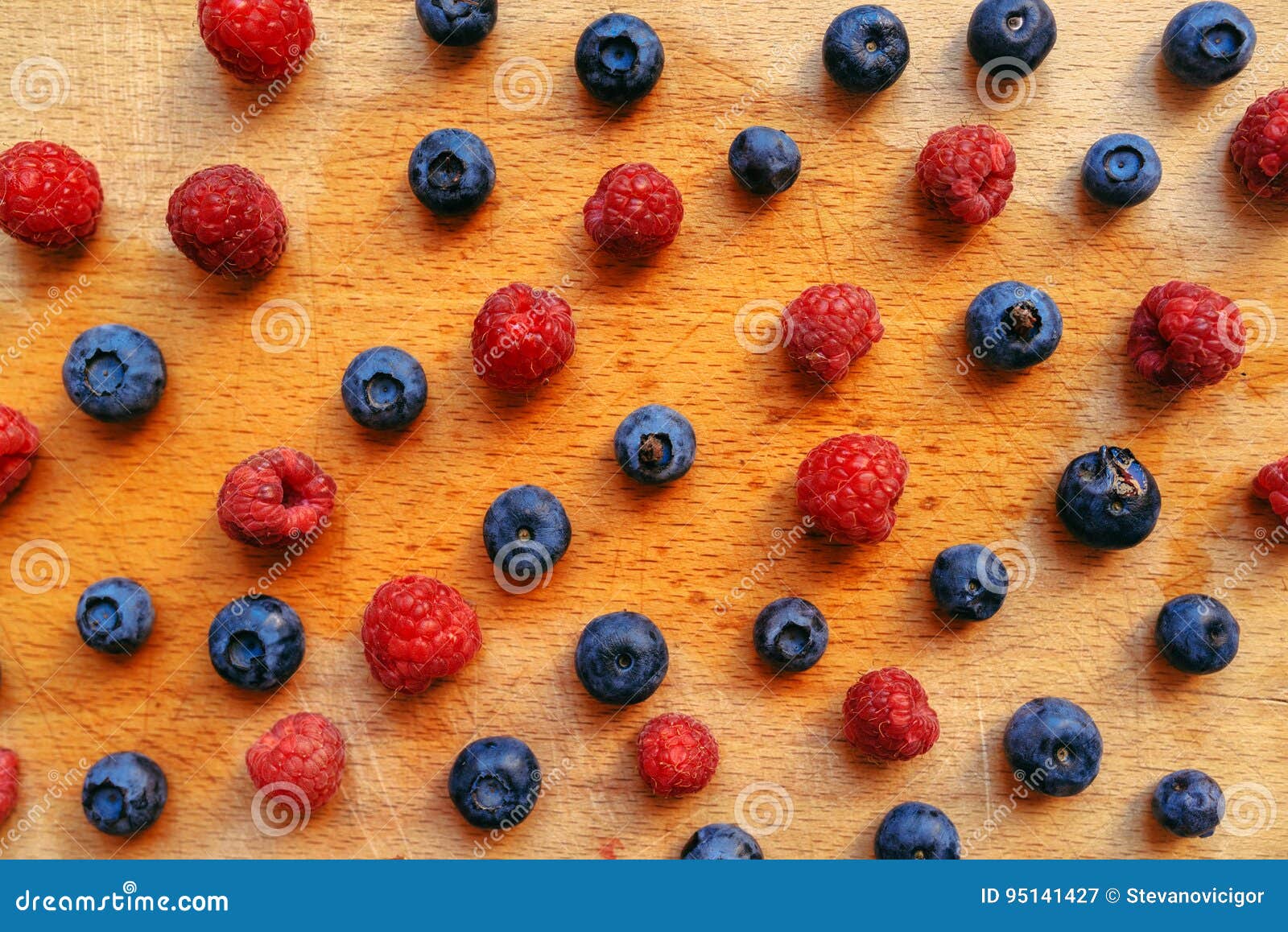 Blueberries and Raspberries, Healthy Forest Berry Fruit Stock Image ...