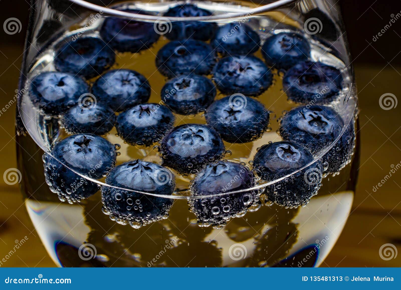 Blueberries in soft drinks stock image. Image of blue - 135481313
