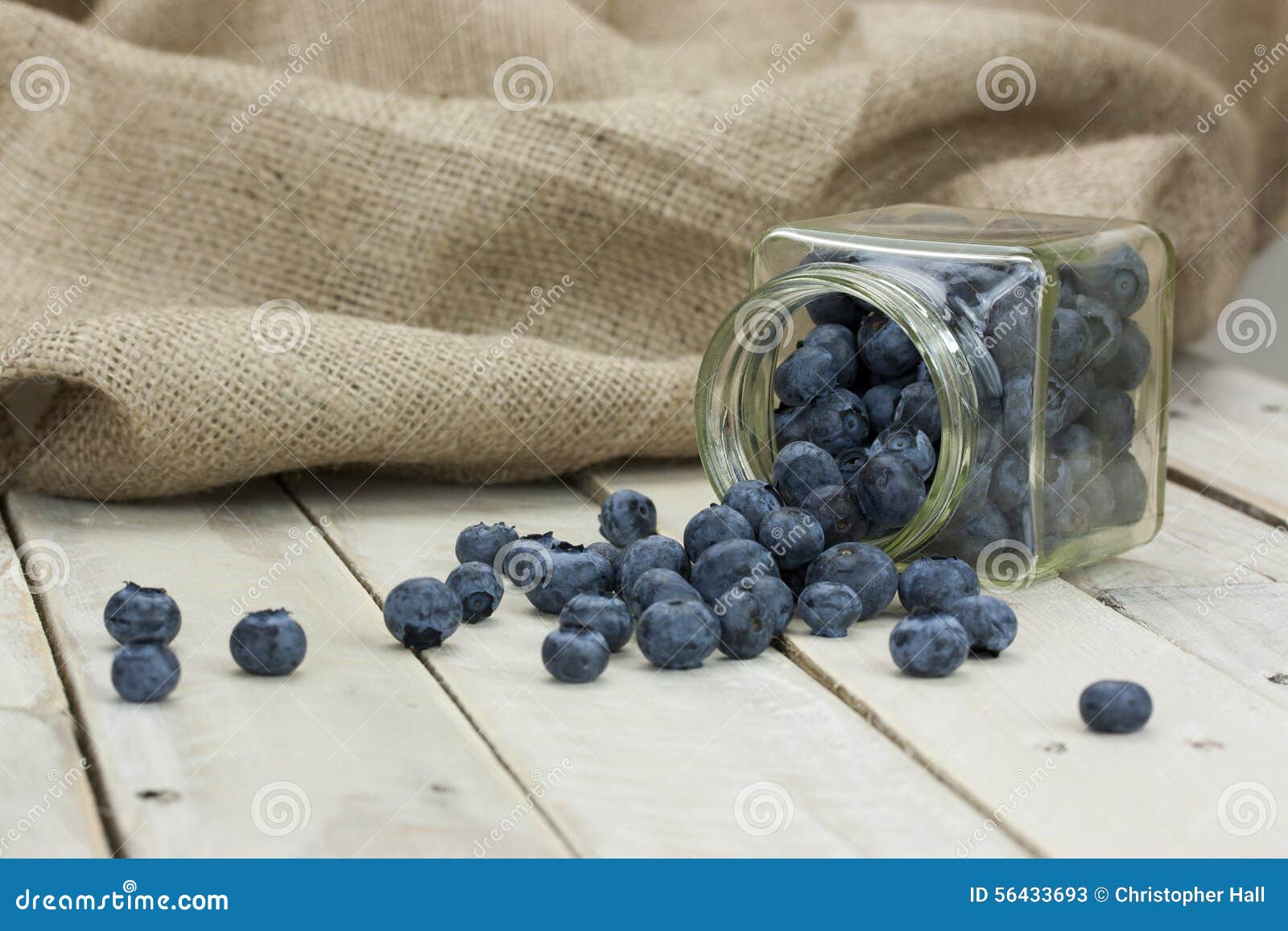 Blueberries Spilt from a Jar Stock Image - Image of blueberries, juicy ...
