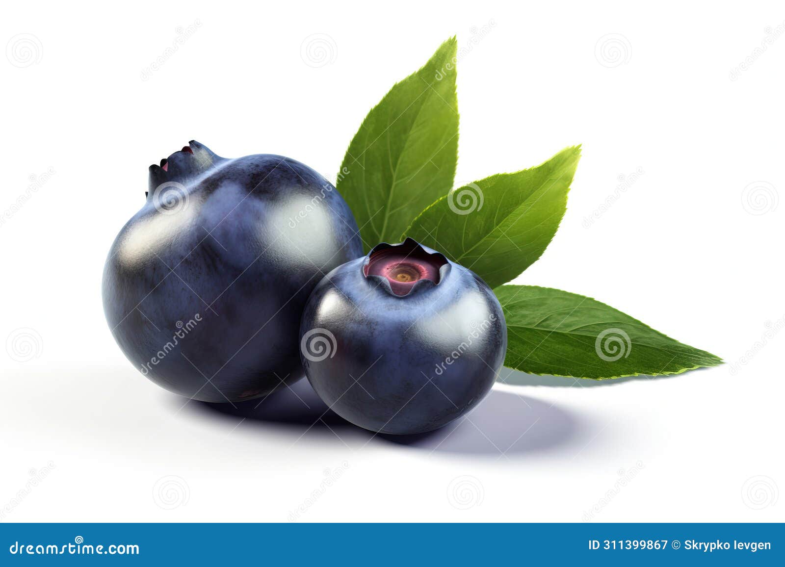 Blueberries with stem stock illustration. Illustration of plantbased ...