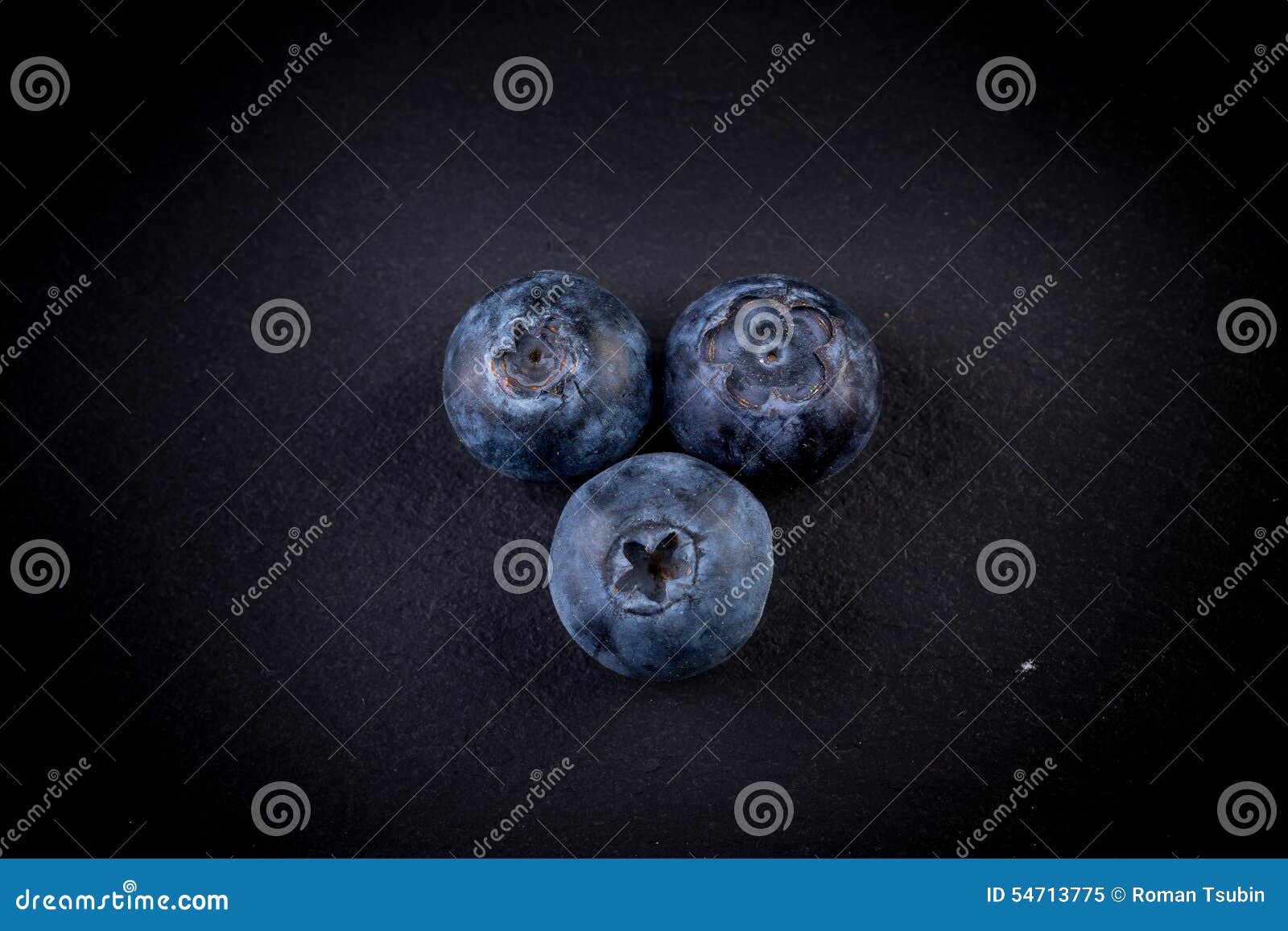 Blueberries on Stone Plate Background Stock Image - Image of fruit ...