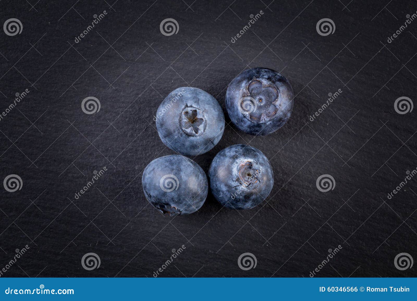 Blueberries on Stone Plate Background Stock Photo - Image of wooden ...