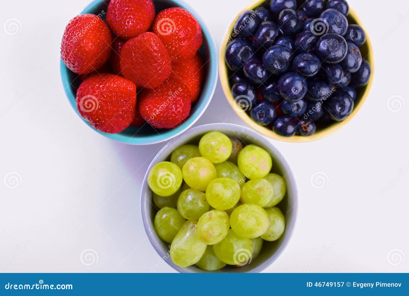 Blueberries, Strawberries And Grapes In Cans Stock Image - Image of ...