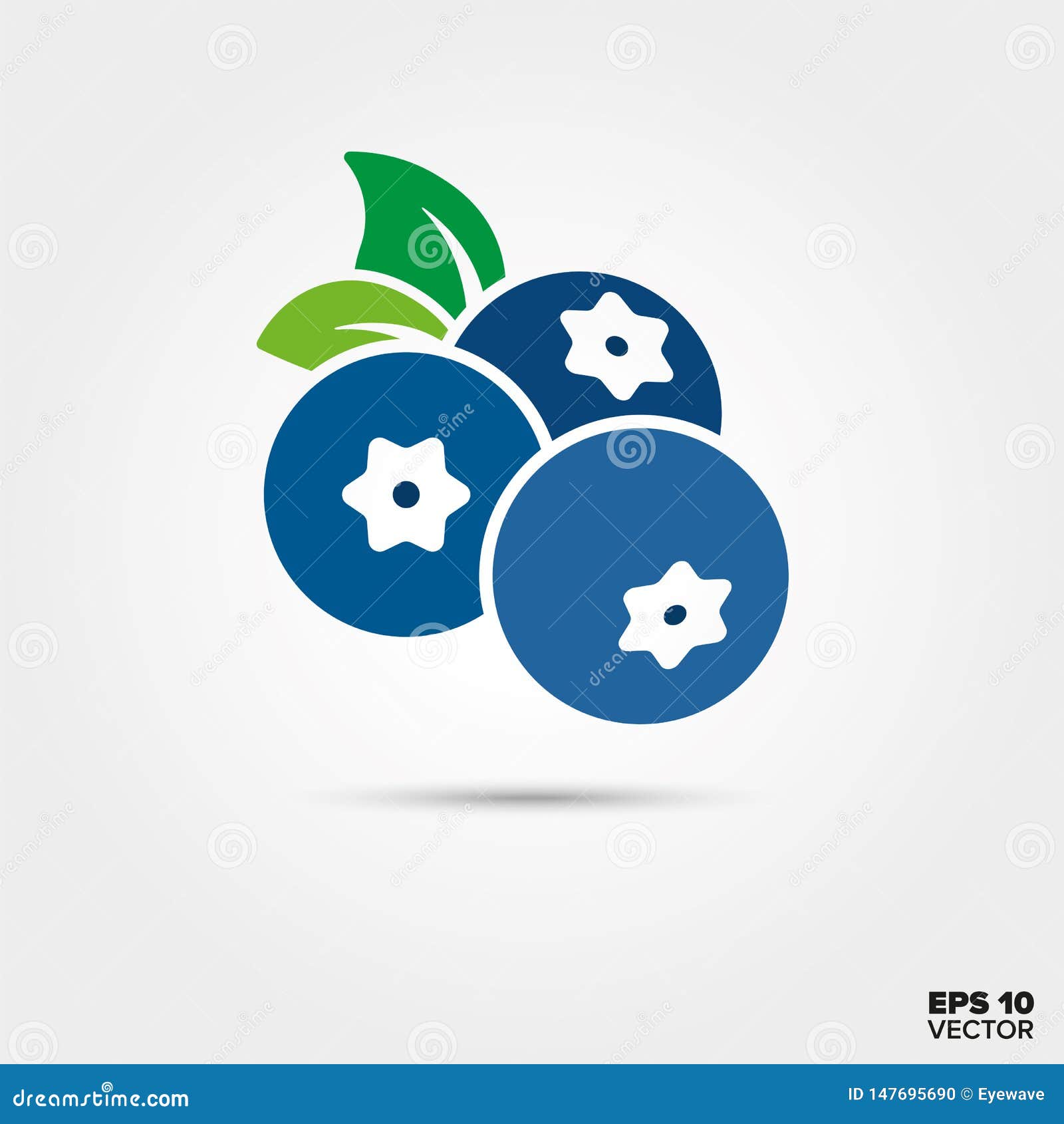 Blueberries vector icon stock vector. Illustration of icon - 147695690
