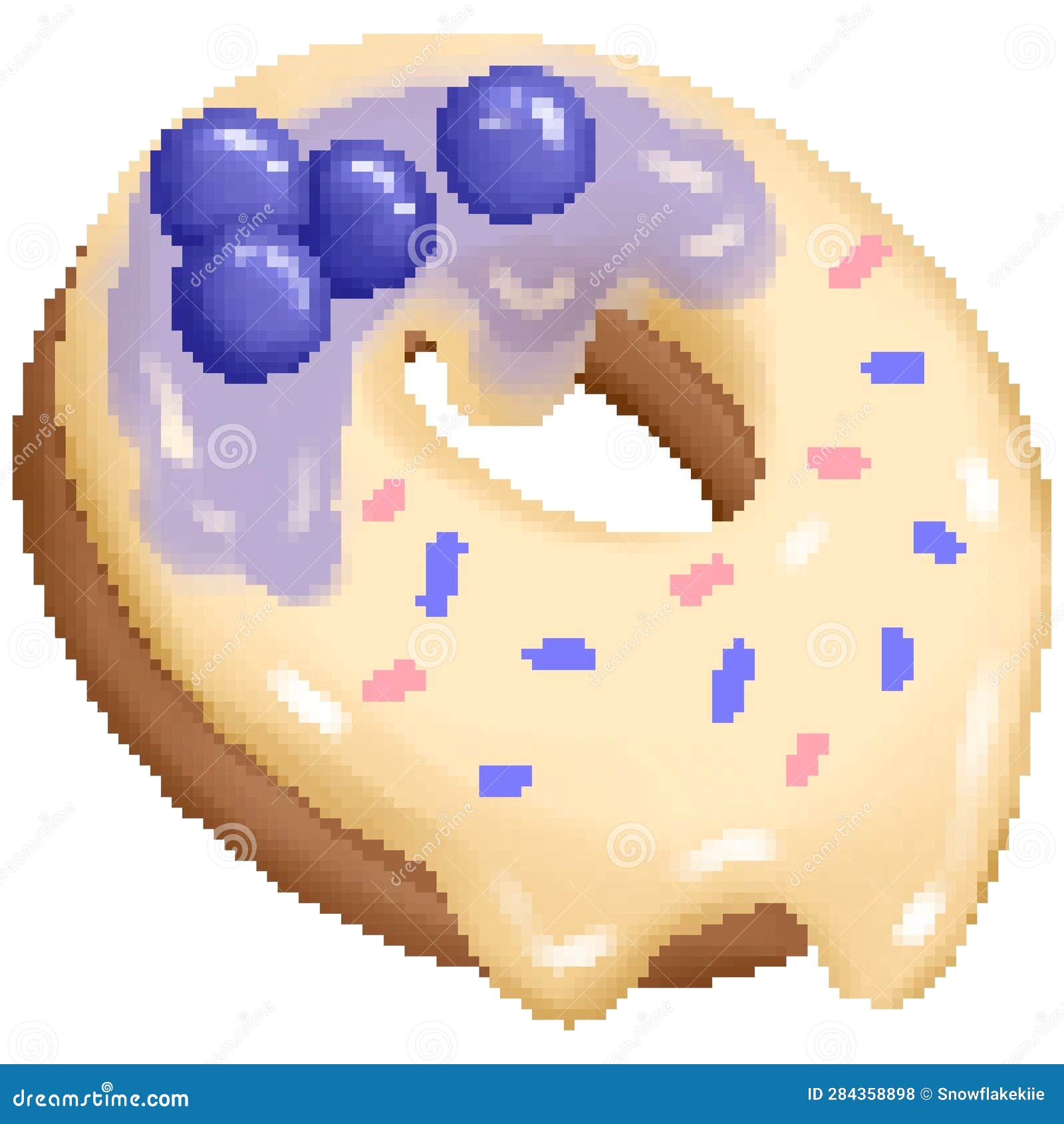 Blueberry Pixel Art: 8-bit Style Game Item Royalty-Free Cartoon ...