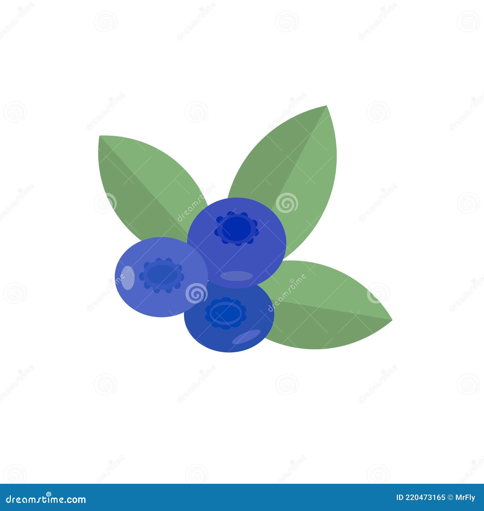 Blueberry Berry, Animated Vector Illustration Stock Vector ...