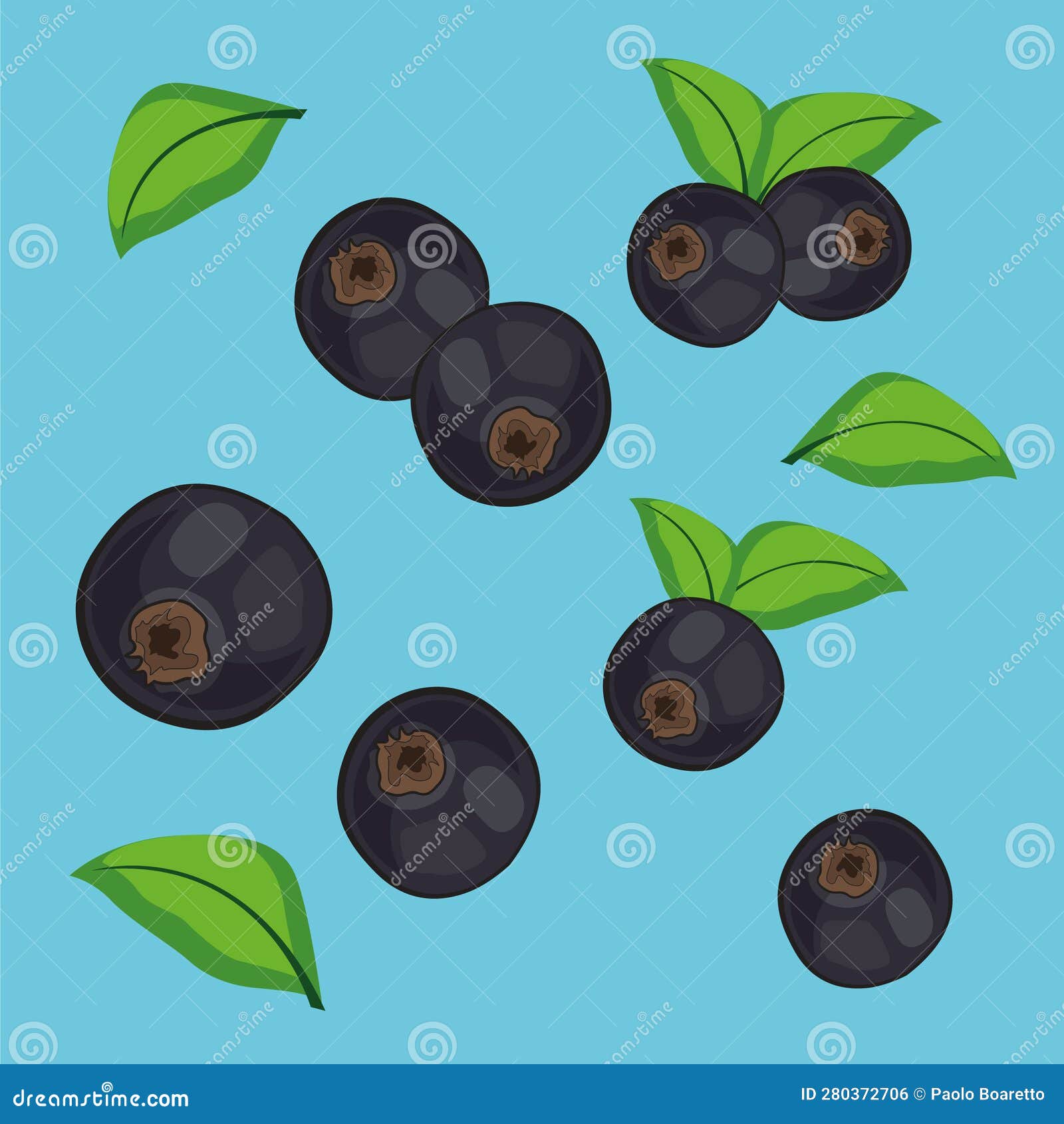 Blueberry Background. Icon Design. Template Elements Stock Illustration ...
