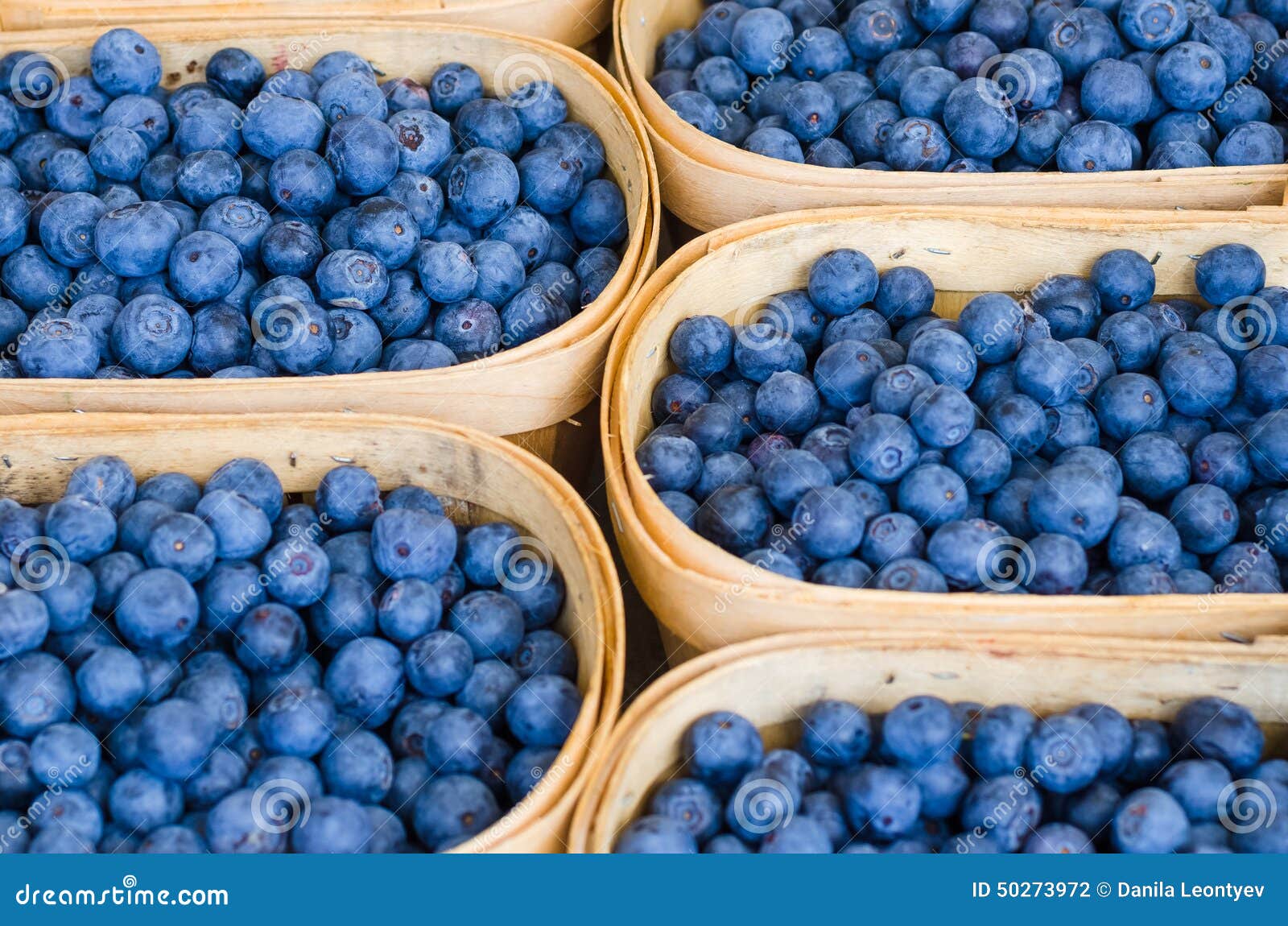Blueberry baskets stock photo. Image of horizontal, healthy - 50273972