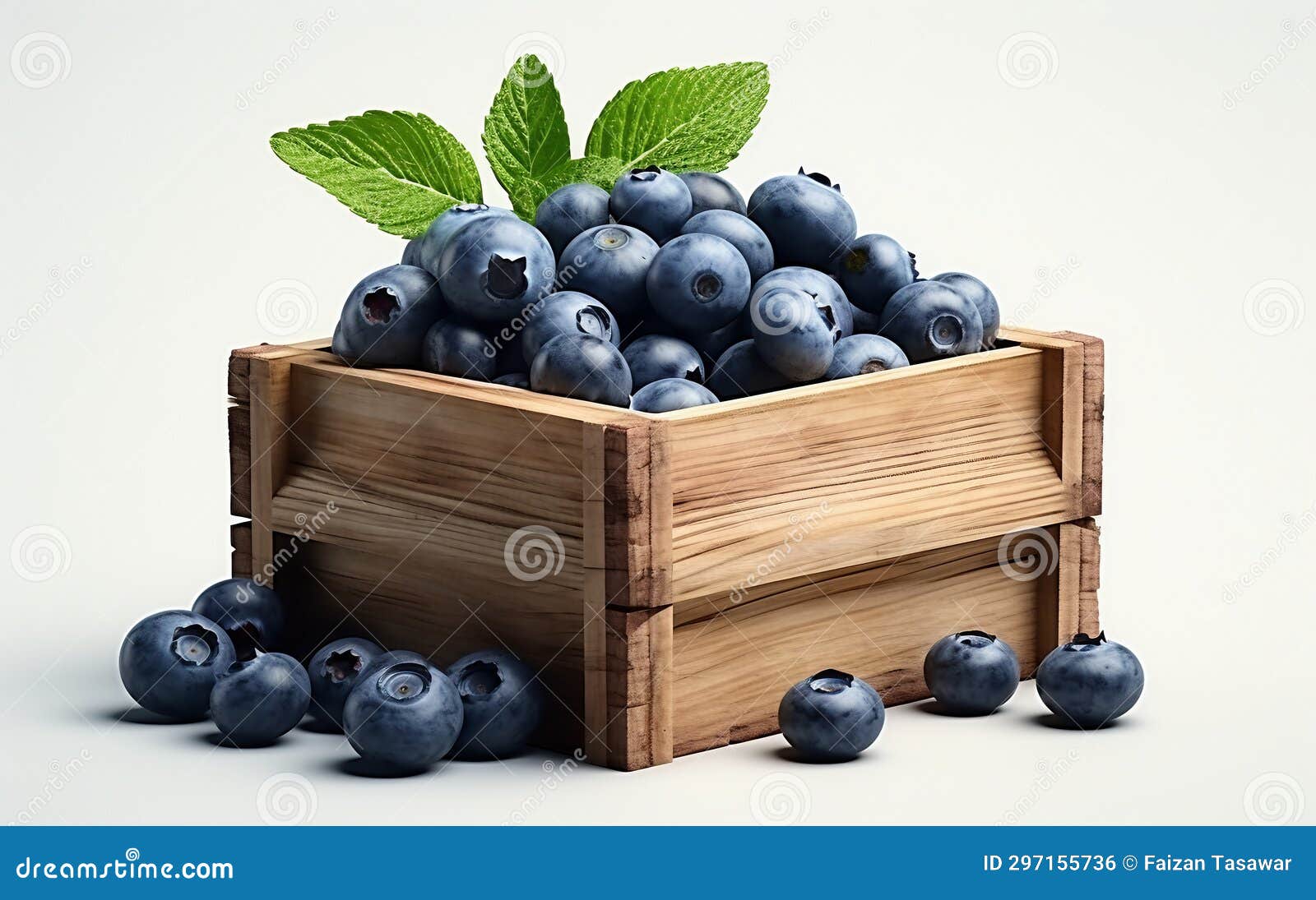 Blueberry Box on Transparent Background -Generative Ai Stock ...