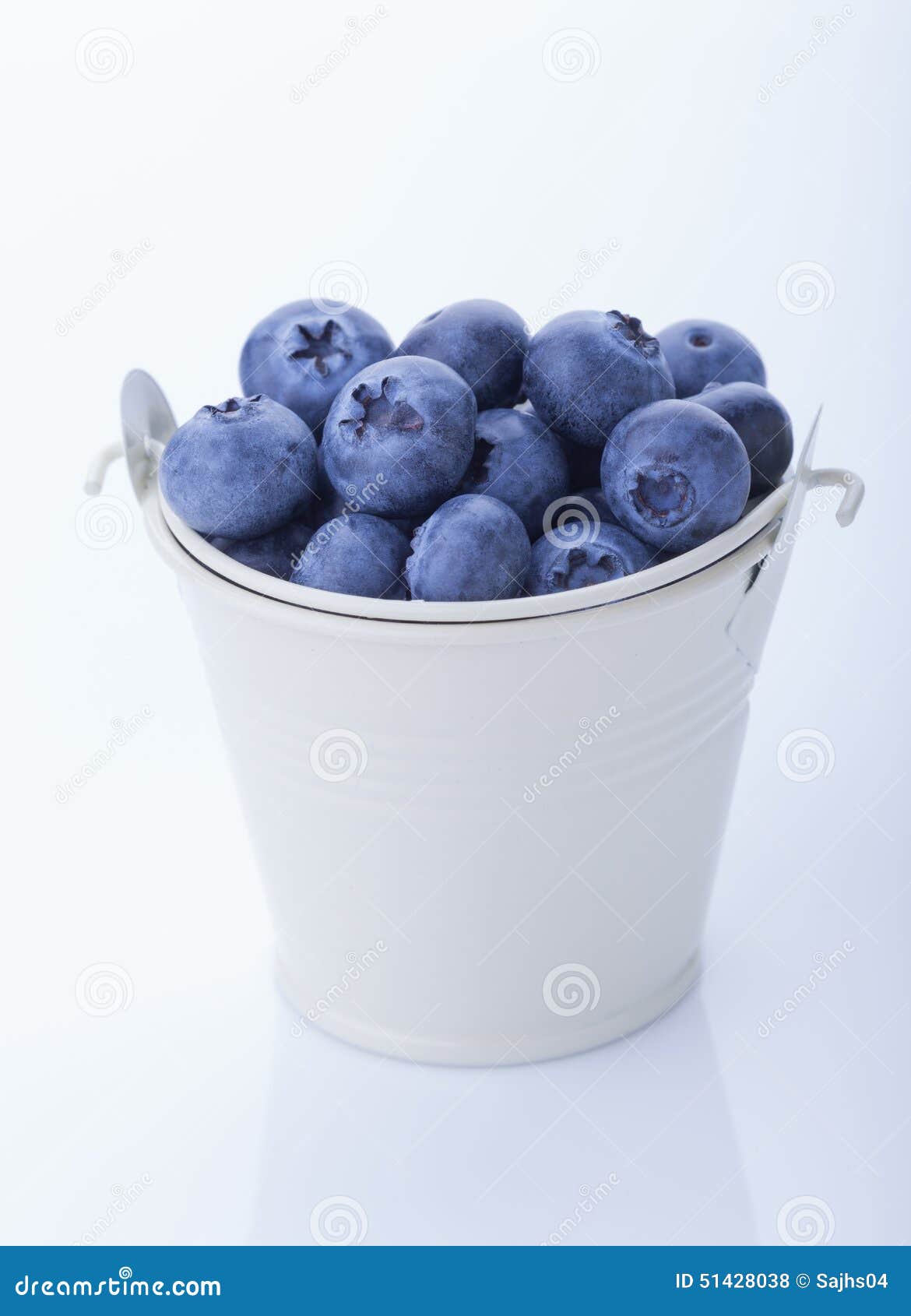 Blueberry in a bucket stock photo. Image of horizontal - 51428038
