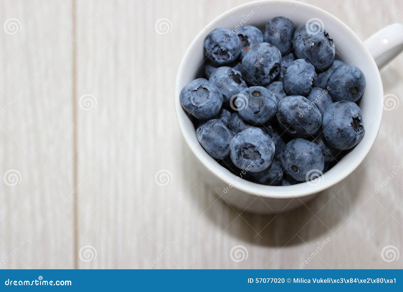 Blueberry in cup stock photo. Image of blueberry, focus - 57077020