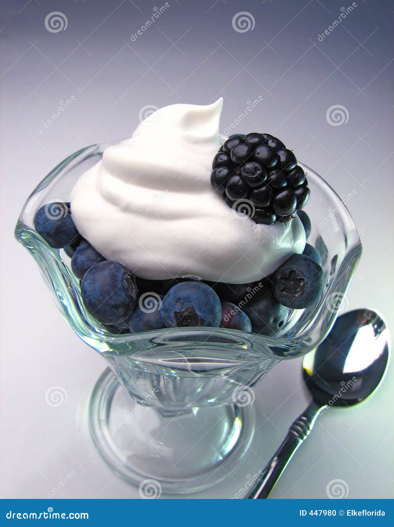 Blueberry Dessert in glass stock photo. Image of glass - 447980