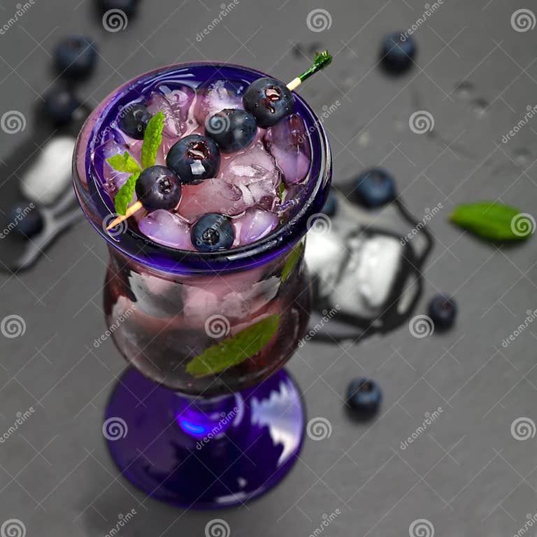 Blueberry Drink stock image. Image of blueberry, alcohol - 68574515
