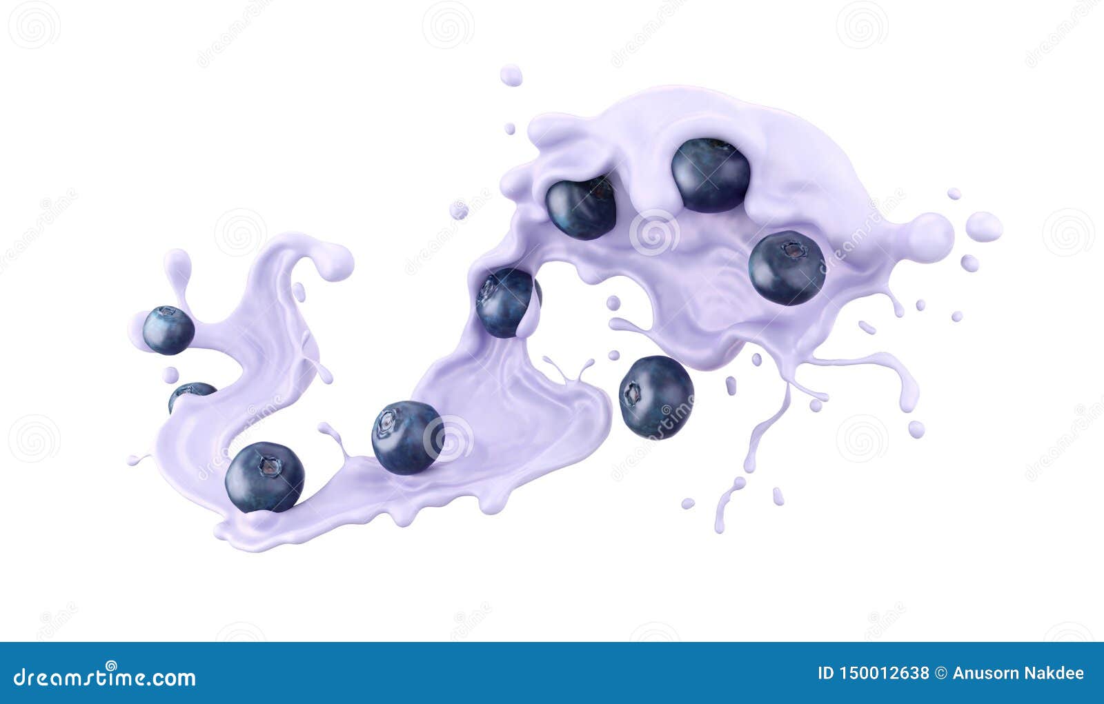 Yogurt Splash Isolated On Chocolate And Strawberry Vector Illustration ...