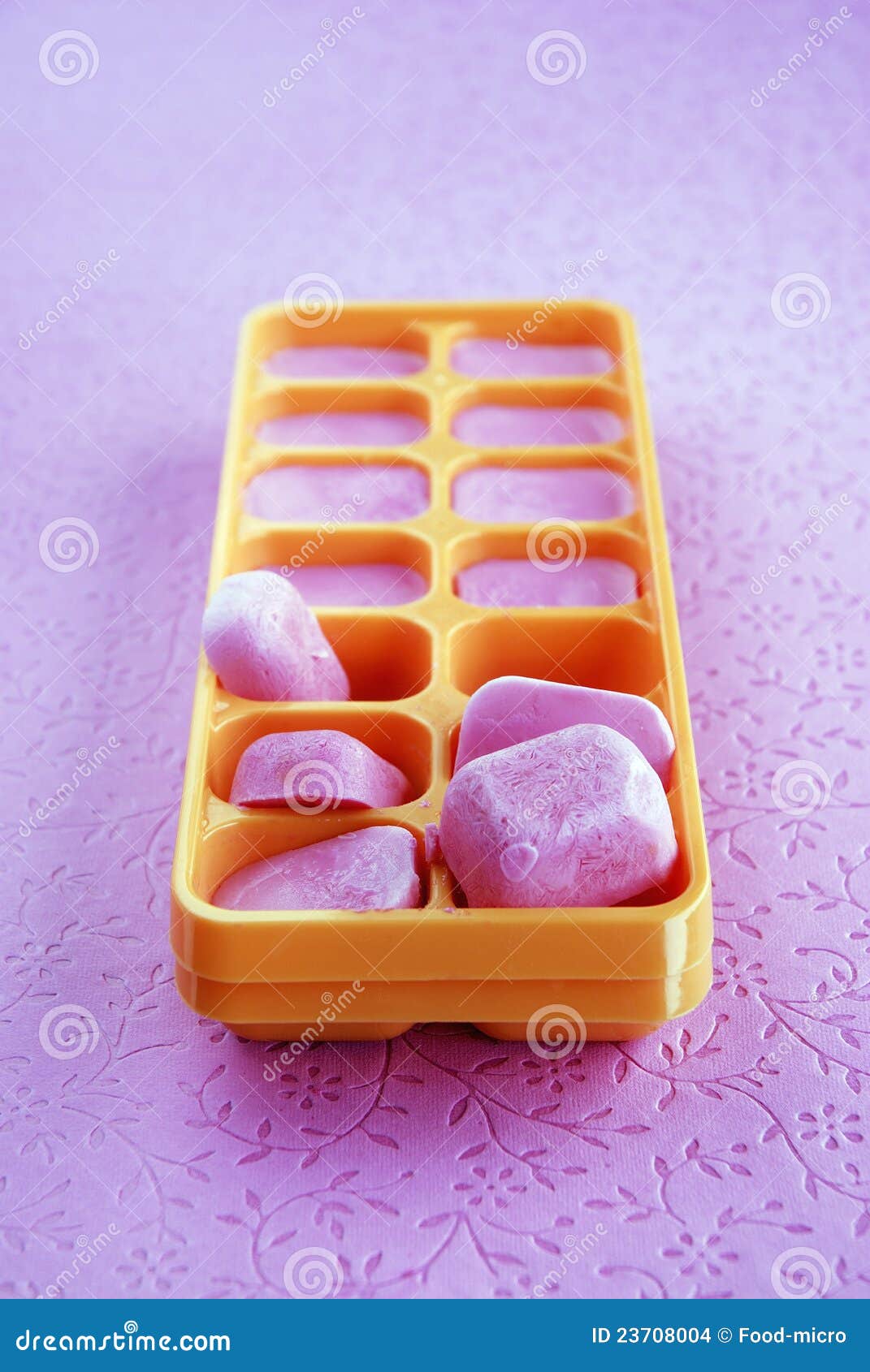 Blueberry-flavored Ice Cubes Stock Photo - Image of selective, dish ...