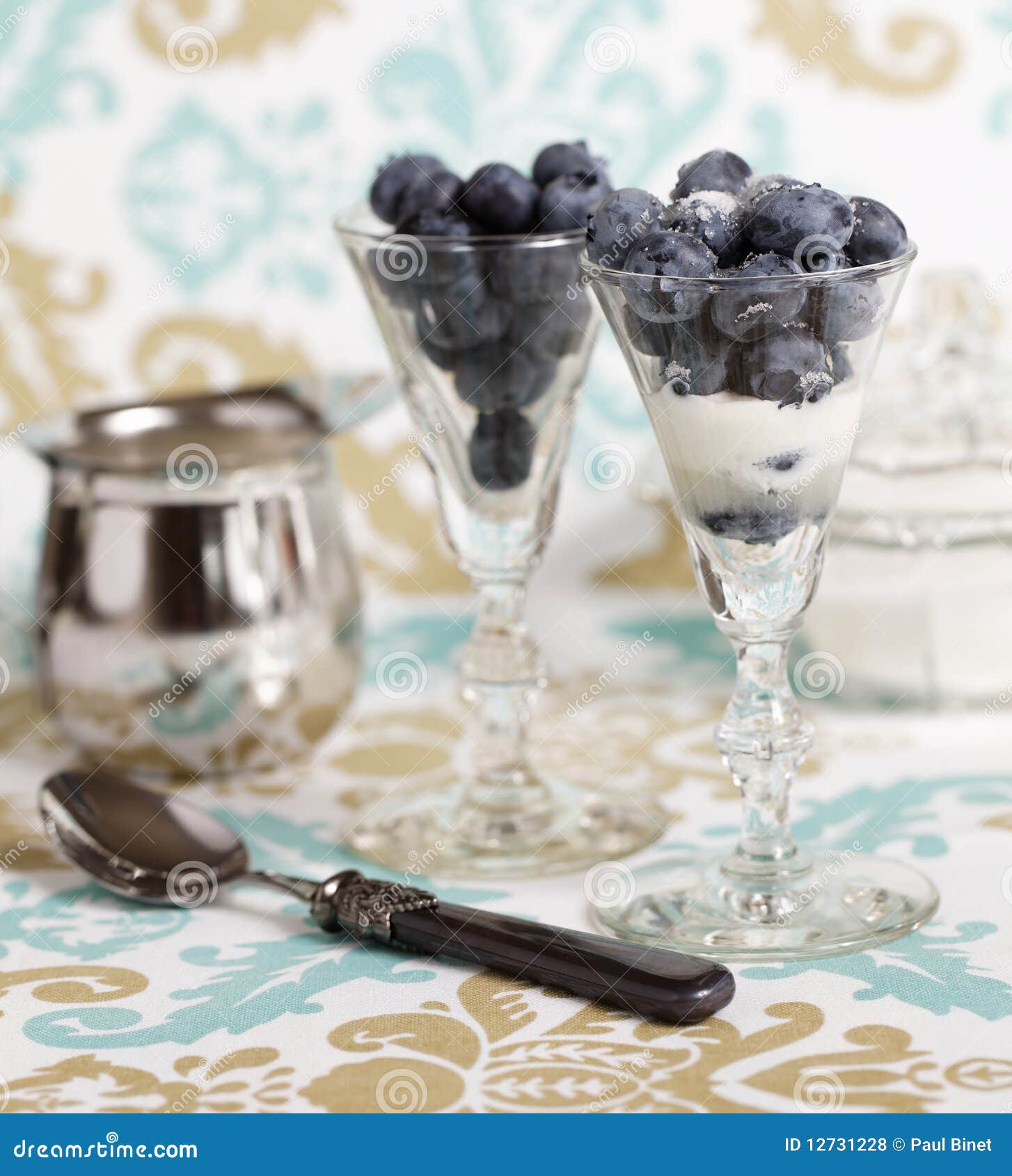 Blueberry in a glass stock photo. Image of glass, snack - 12731228