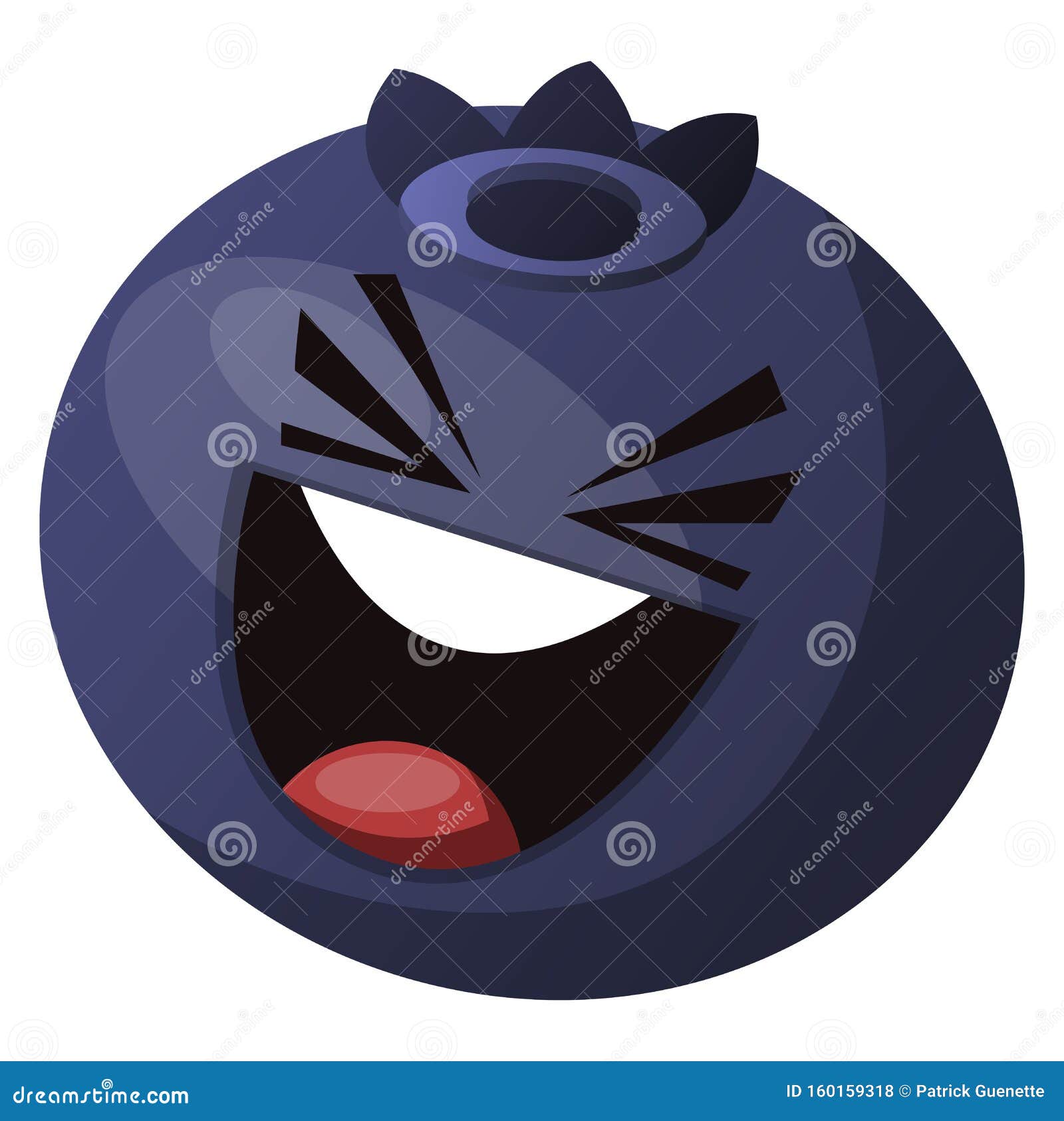 Blueberry Having Fun and Laughs Illustration Vector Stock Vector ...