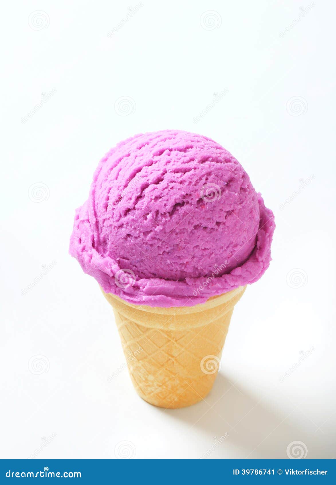 Blueberry ice cream cone stock image. Image of sweet - 39786741