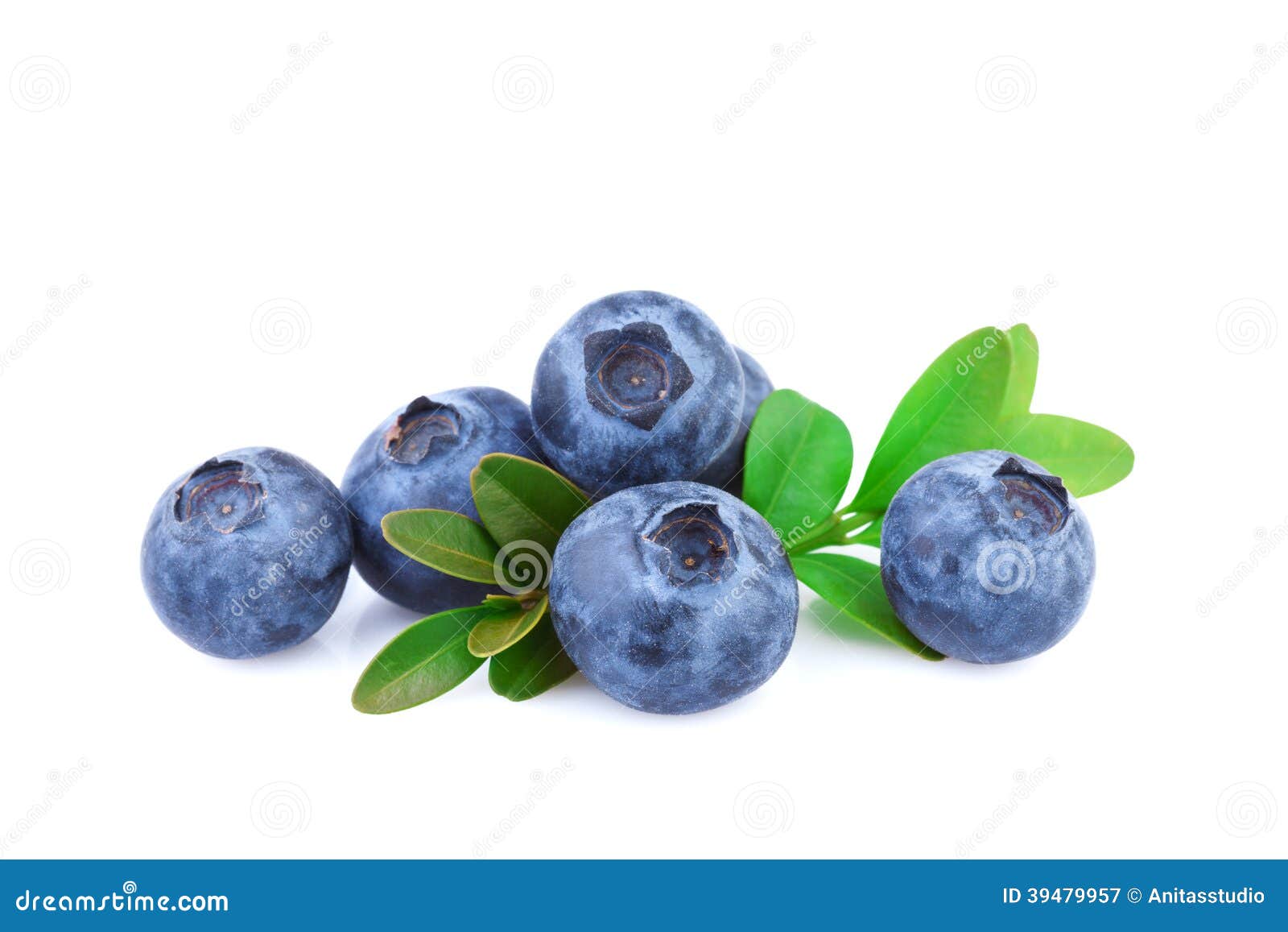 Blueberry Isolated. Blueberries Top View. Blueberry Flat Lay On White ...
