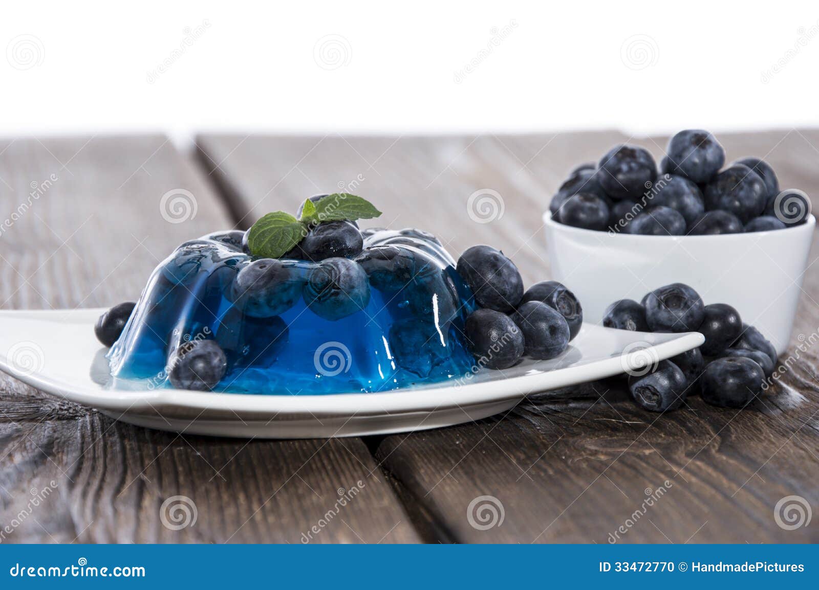 Blueberry Jello on a table stock photo. Image of flavored - 33472770