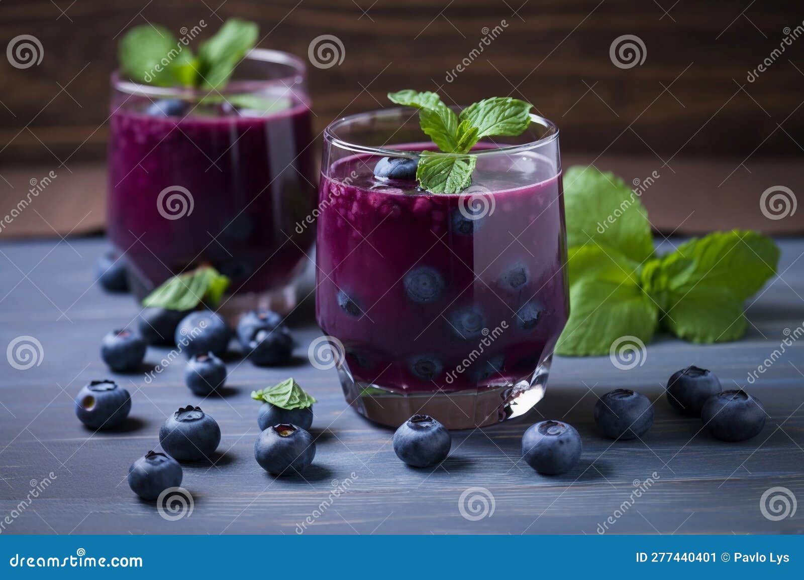 Blueberry Juice in a Glass. AI Generated Stock Illustration ...