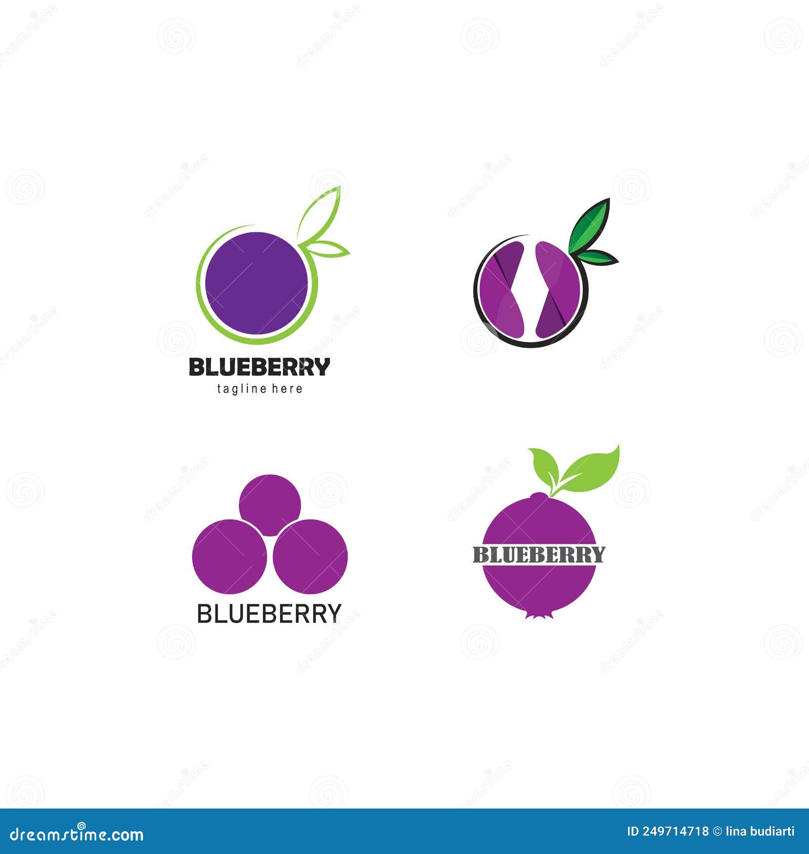 Blueberry logo stock vector. Illustration of sweet, ingredient - 249714718