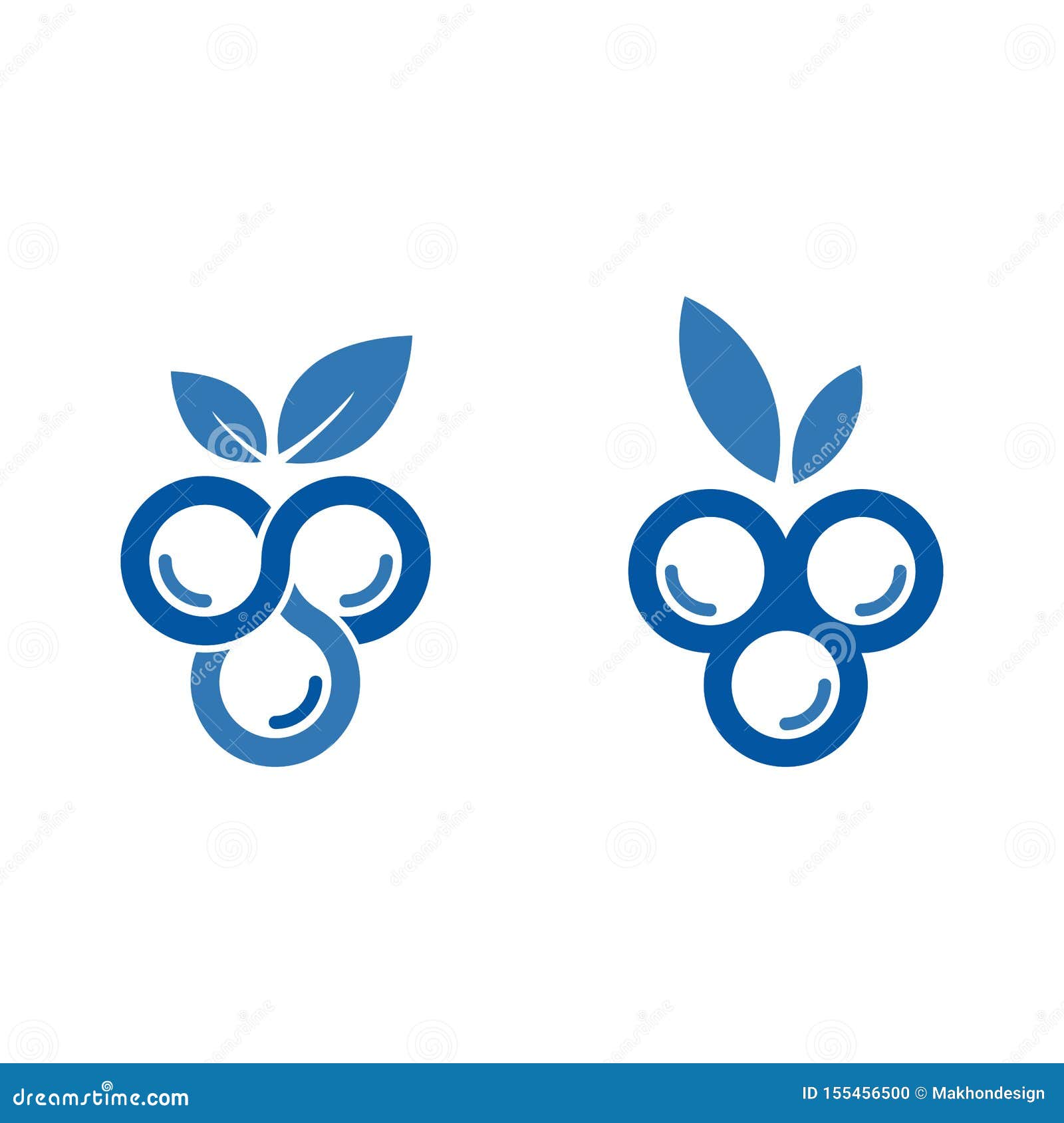 Blueberry Logo Design Concept. Forest Fruit Creative Symbol Template ...