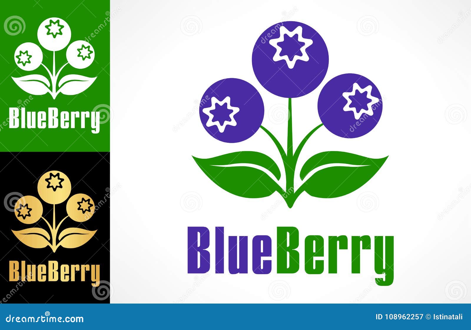 Blueberry logo vector stock vector. Illustration of insignia - 108962257