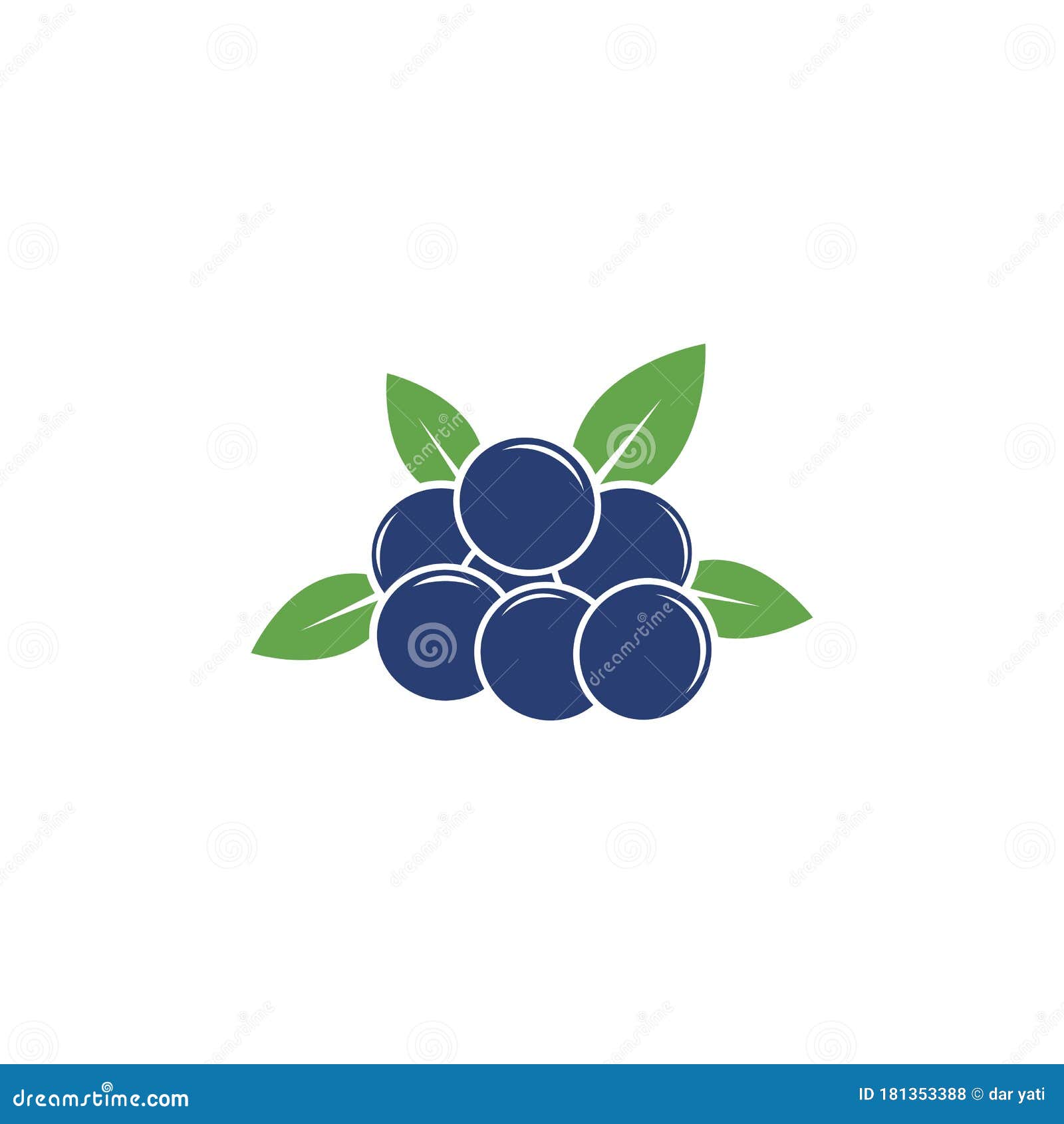 Blueberry Logo Vector Template Icon Illustration Stock Vector ...