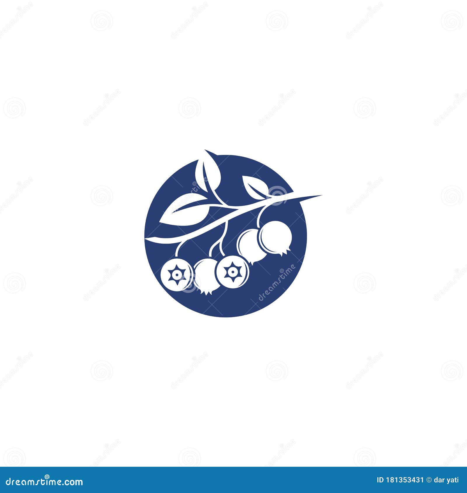Blueberry Logo Vector Template Icon Illustration Stock Vector ...