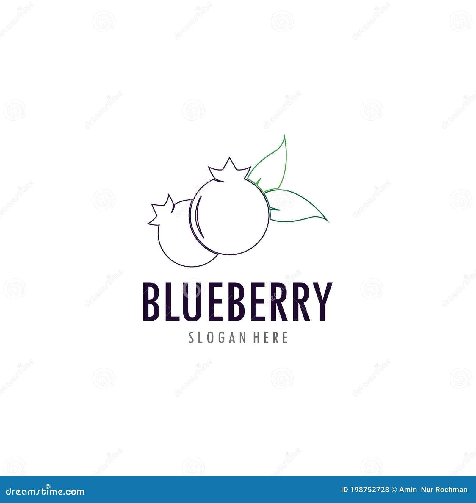 Blueberry Logo Vector Template Stock Vector - Illustration of pack ...