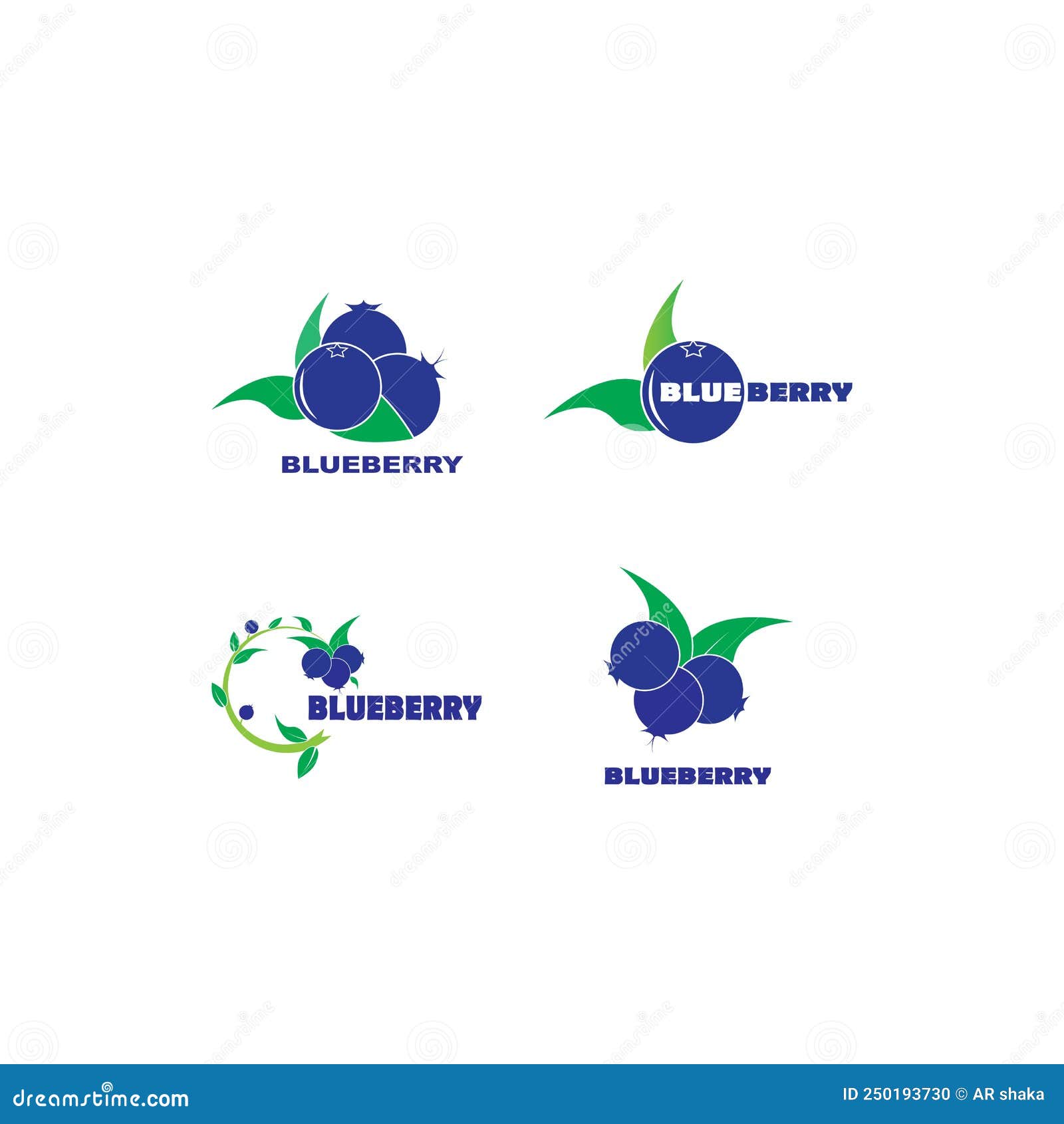 Blueberry Logo Vector Template Icon Stock Vector - Illustration of ...