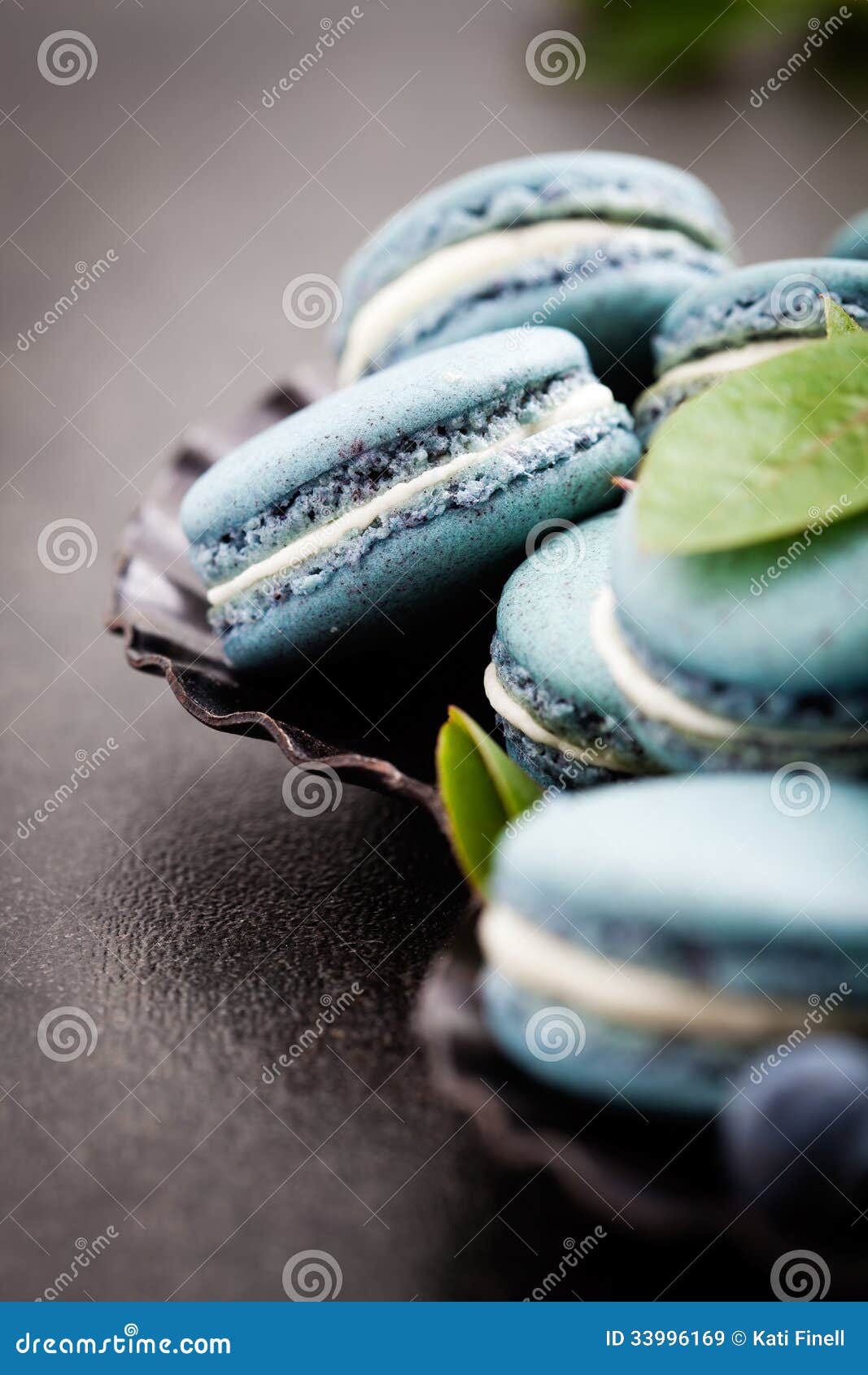 Blueberry macaroons stock image. Image of fresh, delicious - 33996169