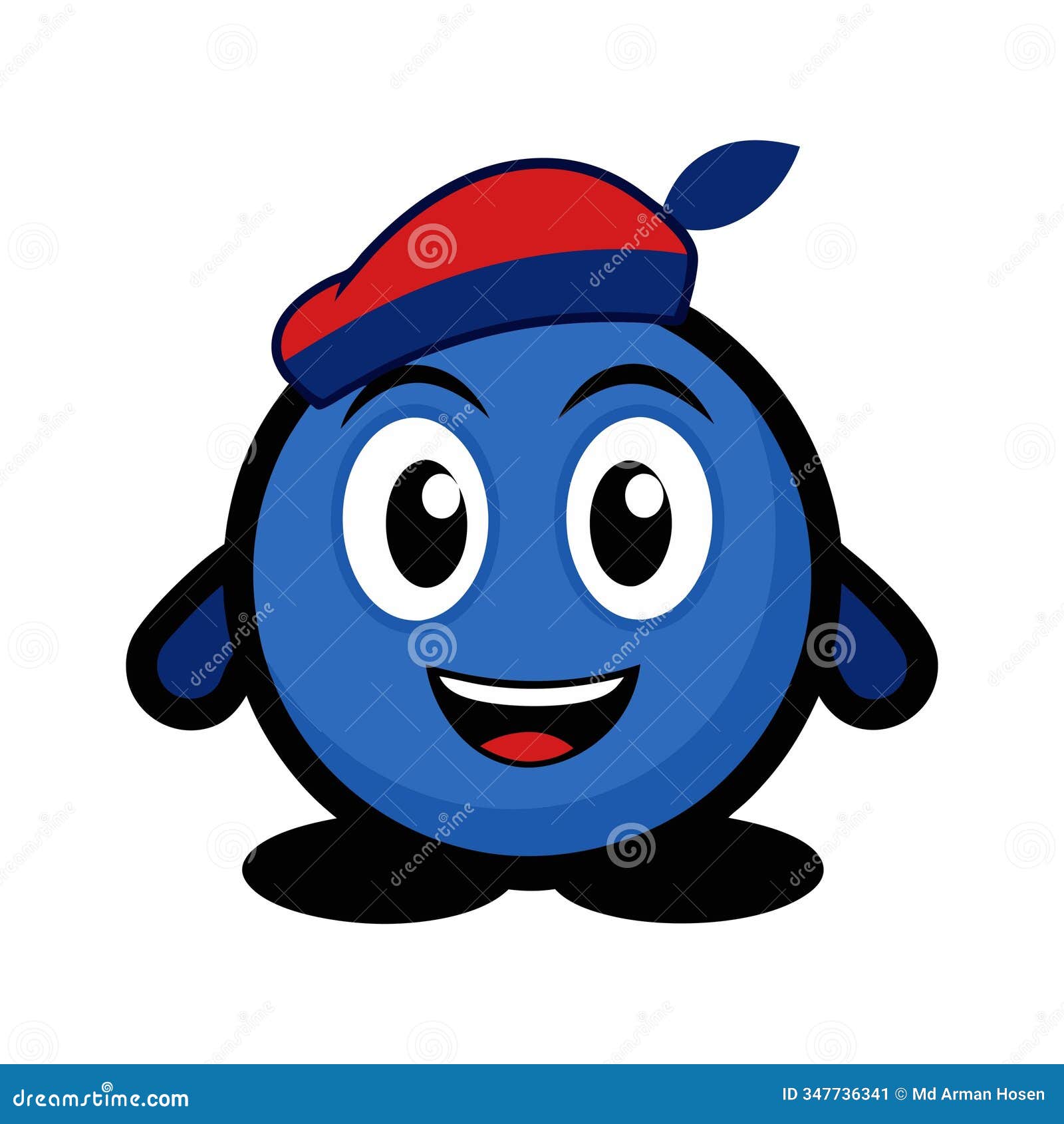 Blueberry Mascot Vector Illustration 2 Stock Vector - Illustration of ...