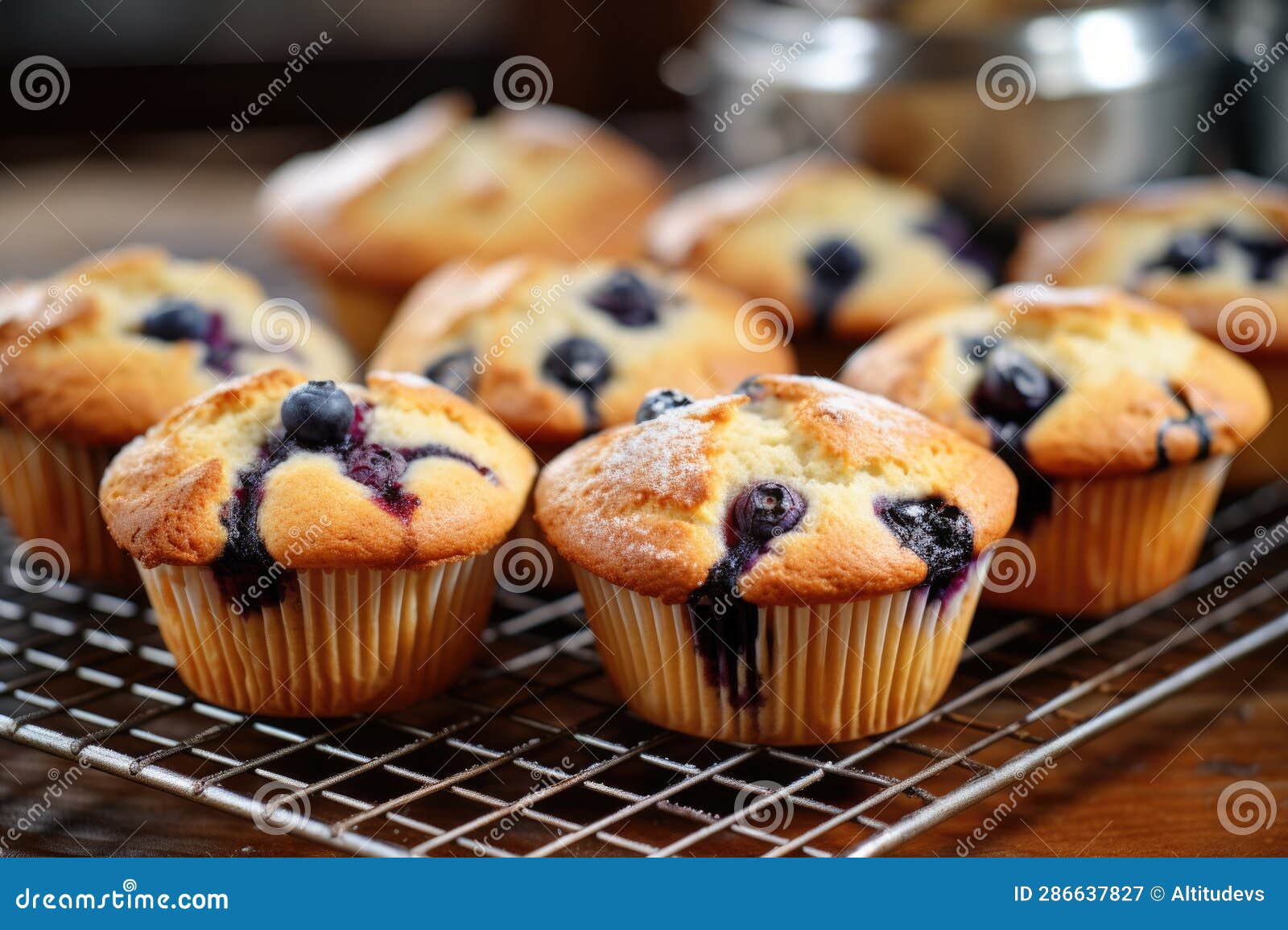 Blueberry Muffin Split in Half, Revealing Filling Stock Image - Image ...
