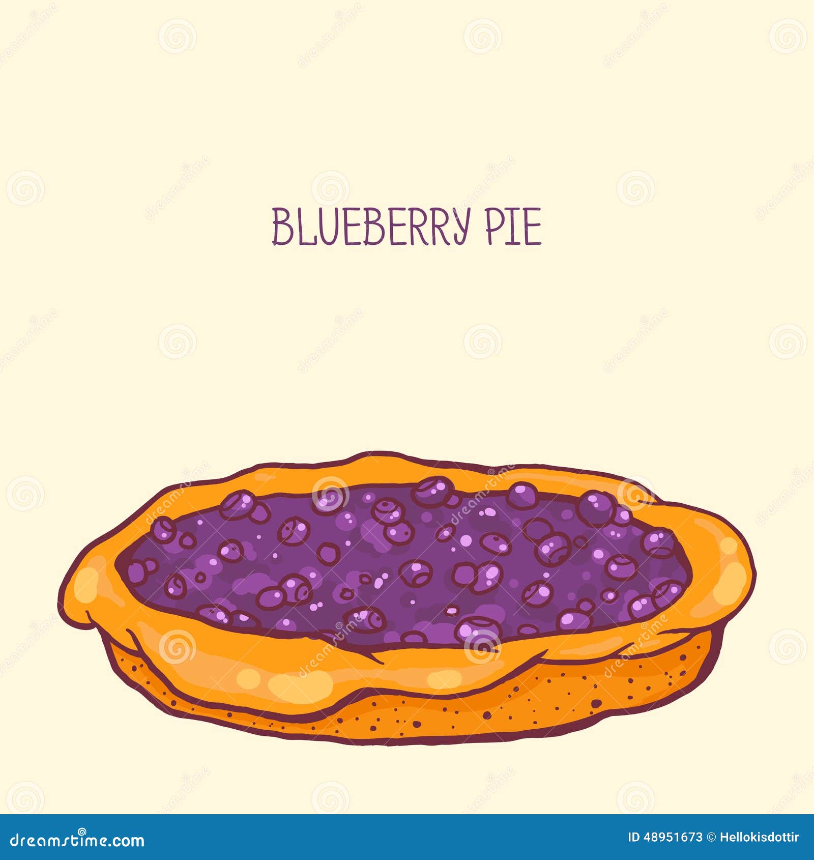 Blueberry Pie Clipart