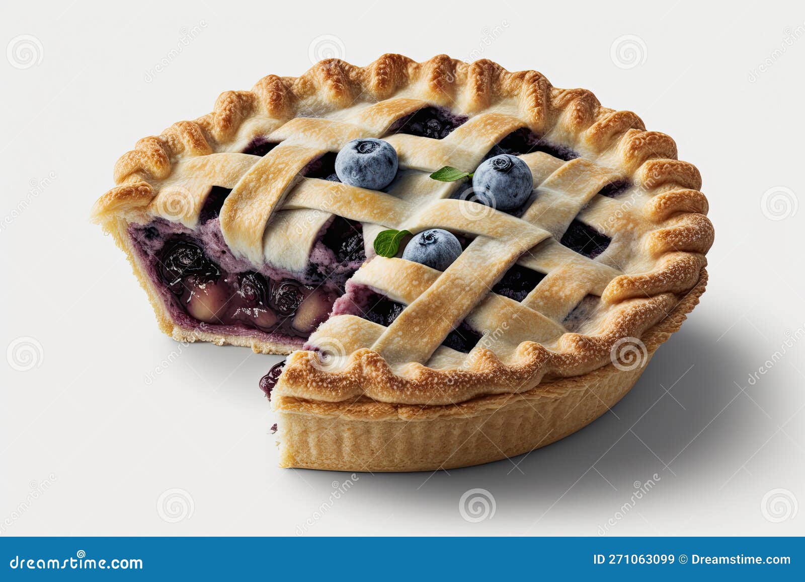 Blueberry Pie. Illustration AI Generative Stock Illustration ...