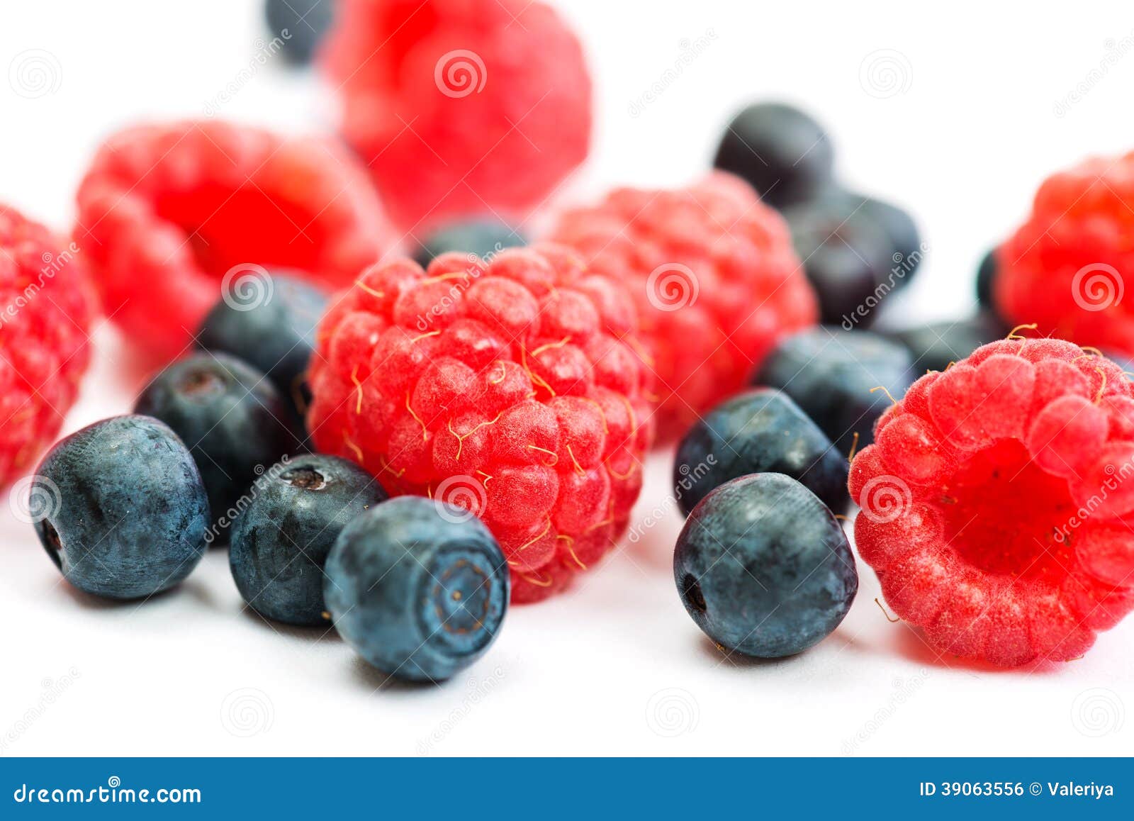 Blueberry and raspberries stock photo. Image of berry - 39063556