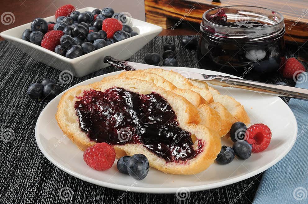 Blueberry raspberry jam stock image. Image of berries - 29740371
