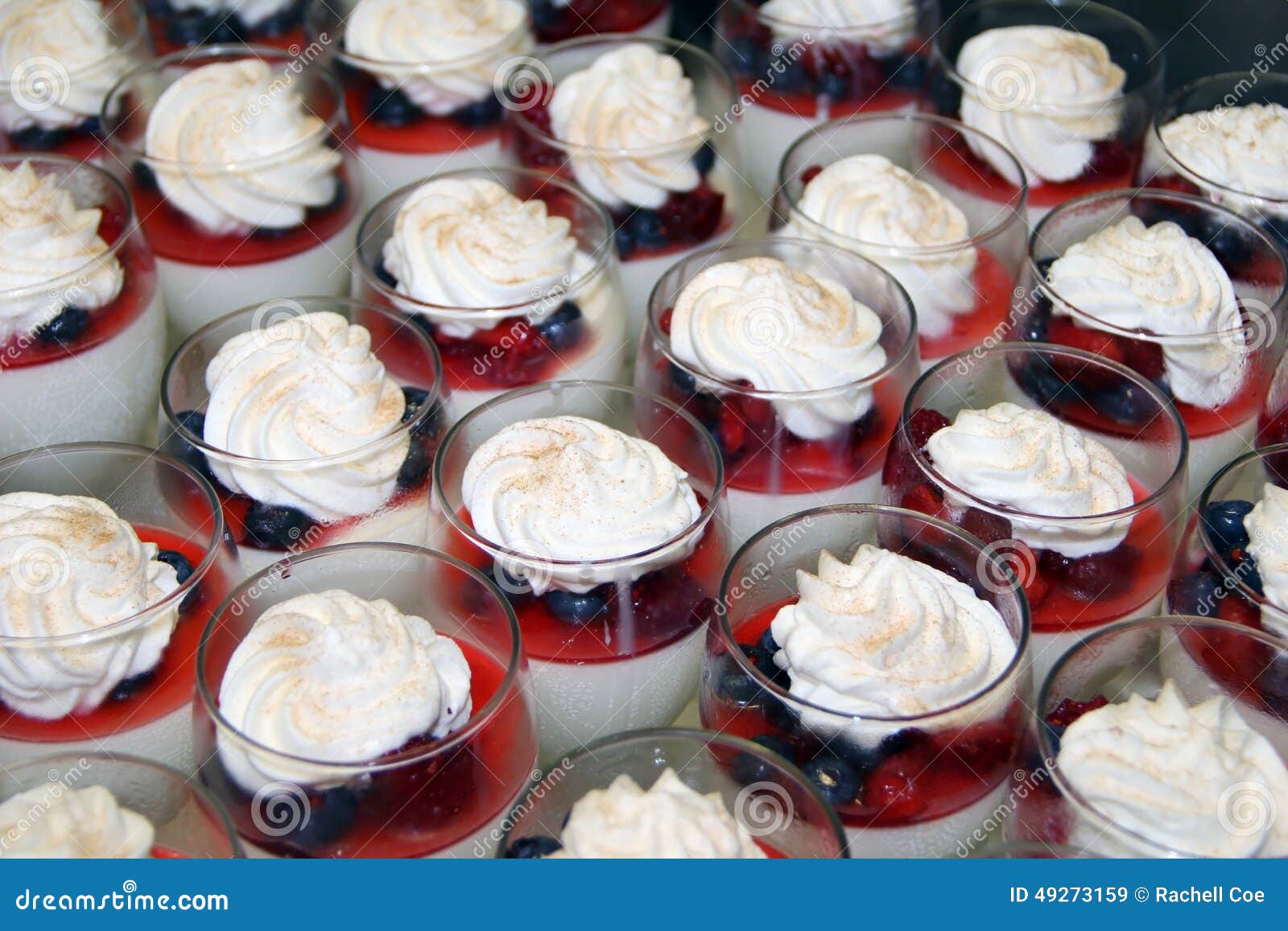 Blueberry, Raspberry Parfait Desserts Stock Image - Image of close ...