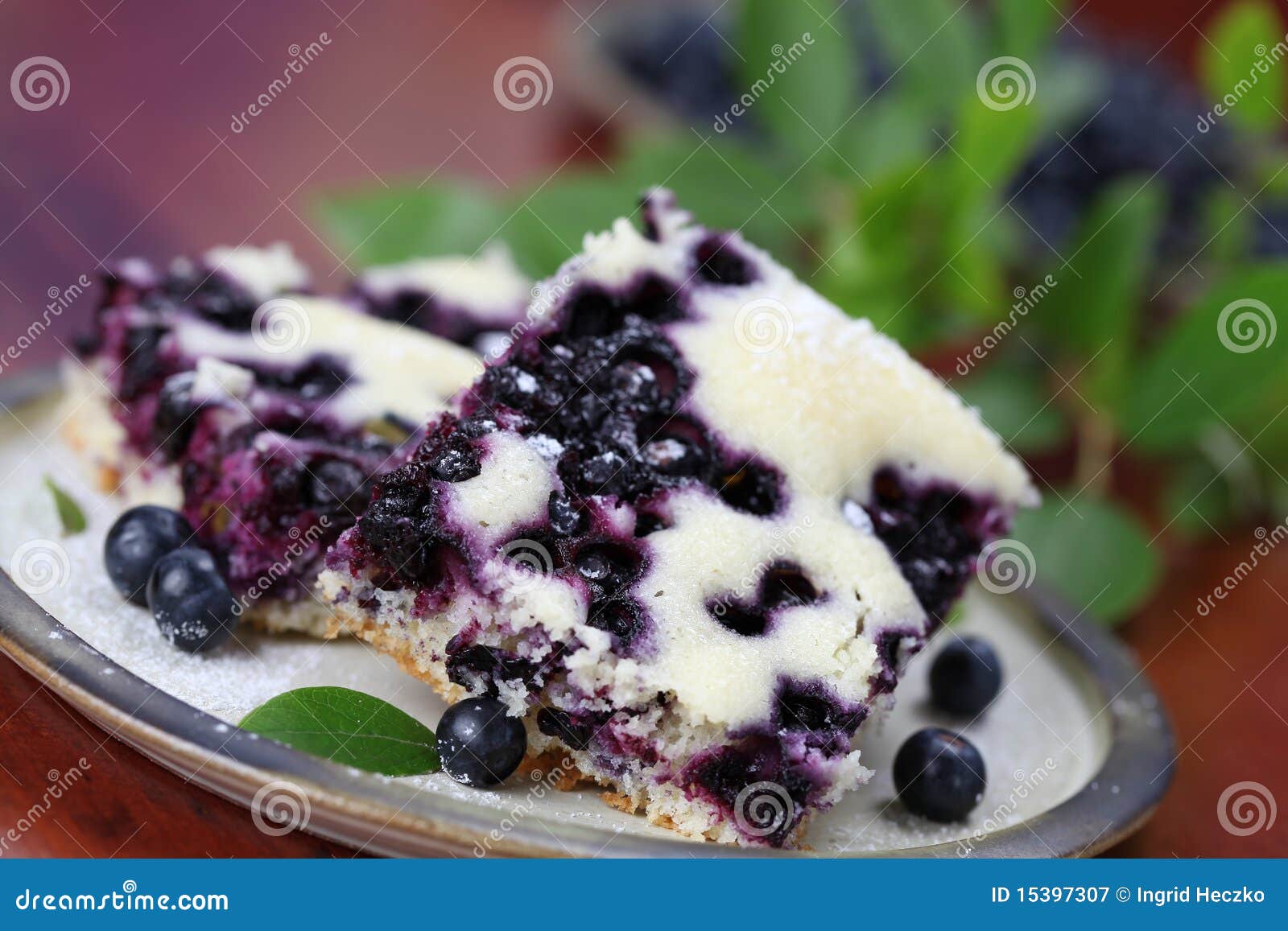 Blueberry sponge cake stock image. Image of delicious - 15397307