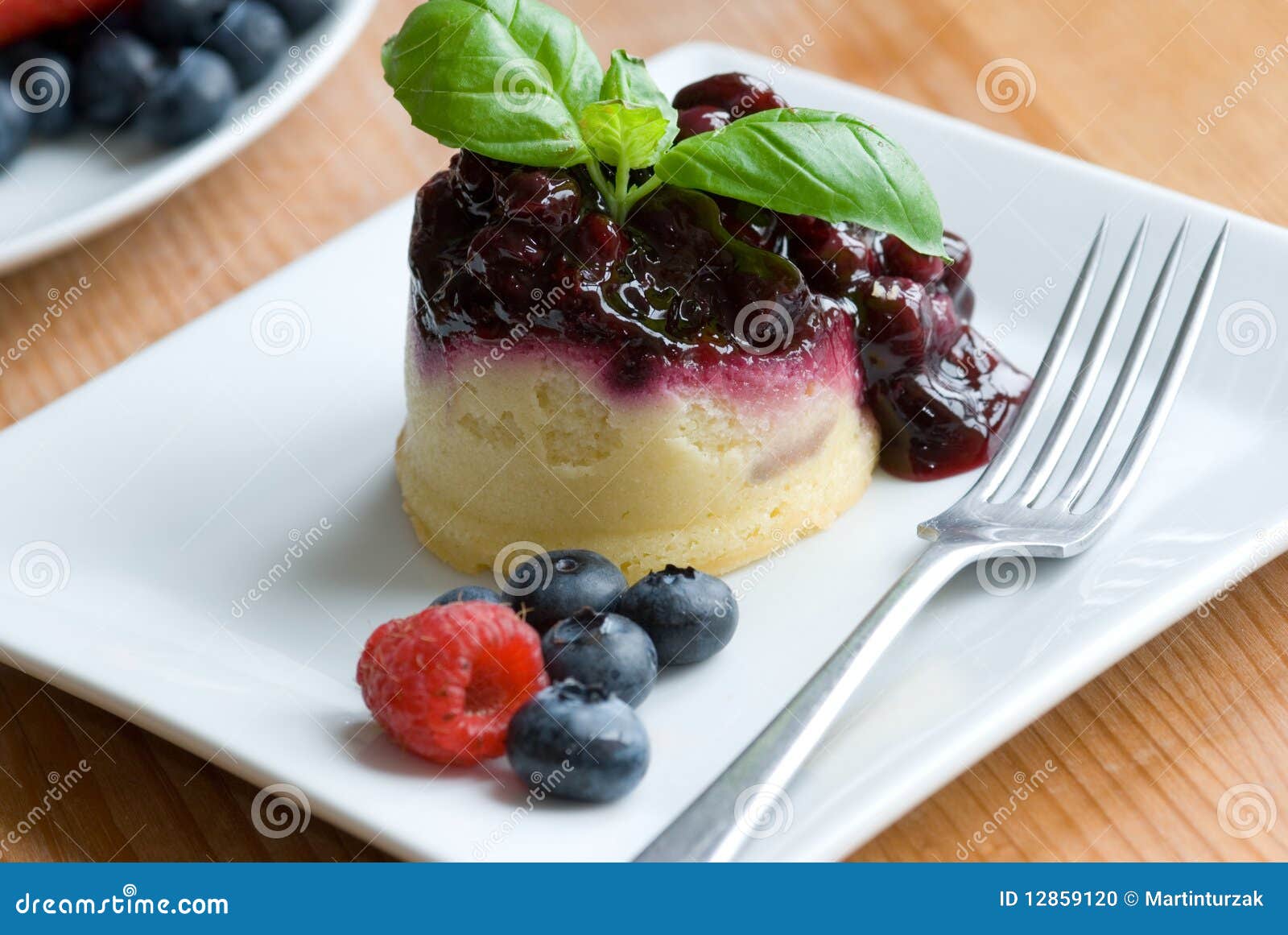 Blueberry sponge pudding stock photo. Image of fruit - 12859120