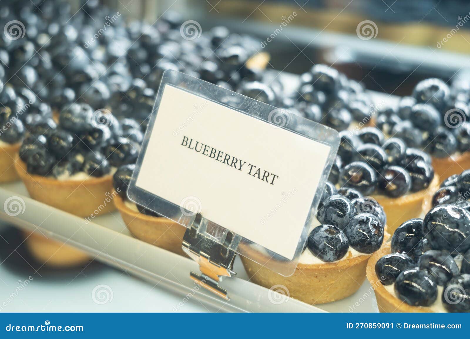 Blueberry Tarts Selling in the Bakery Shop Stock Image - Image of ...