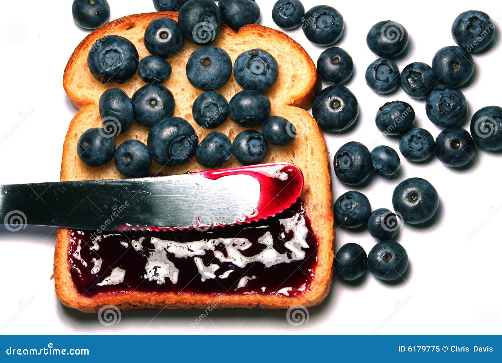Blueberry toast stock image. Image of bread, purple, fresh - 6179775