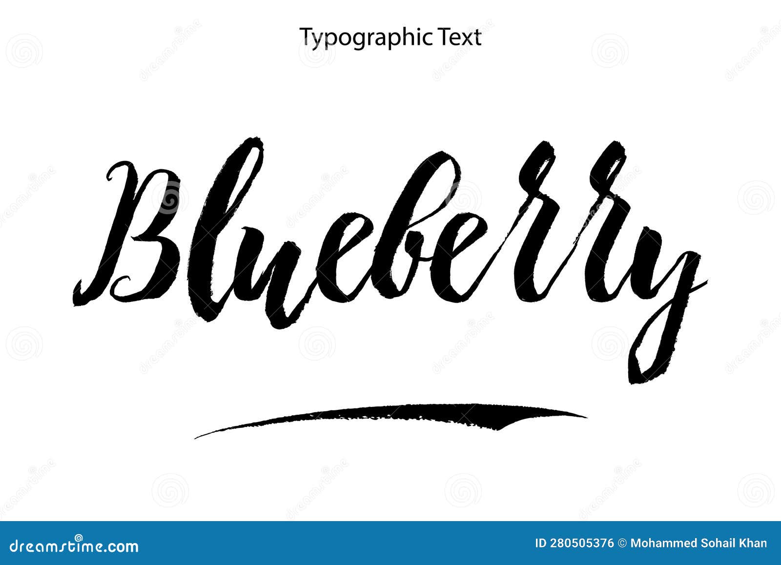 Blueberry Typography Lettering Text Vector Design Quote Stock Vector ...