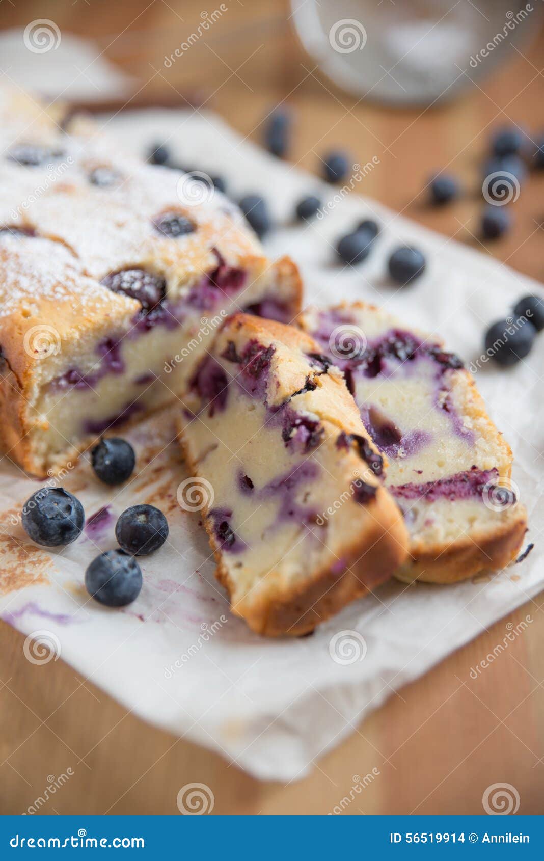 Blueberry Vanilla Cake stock photo. Image of golden, party - 56519914