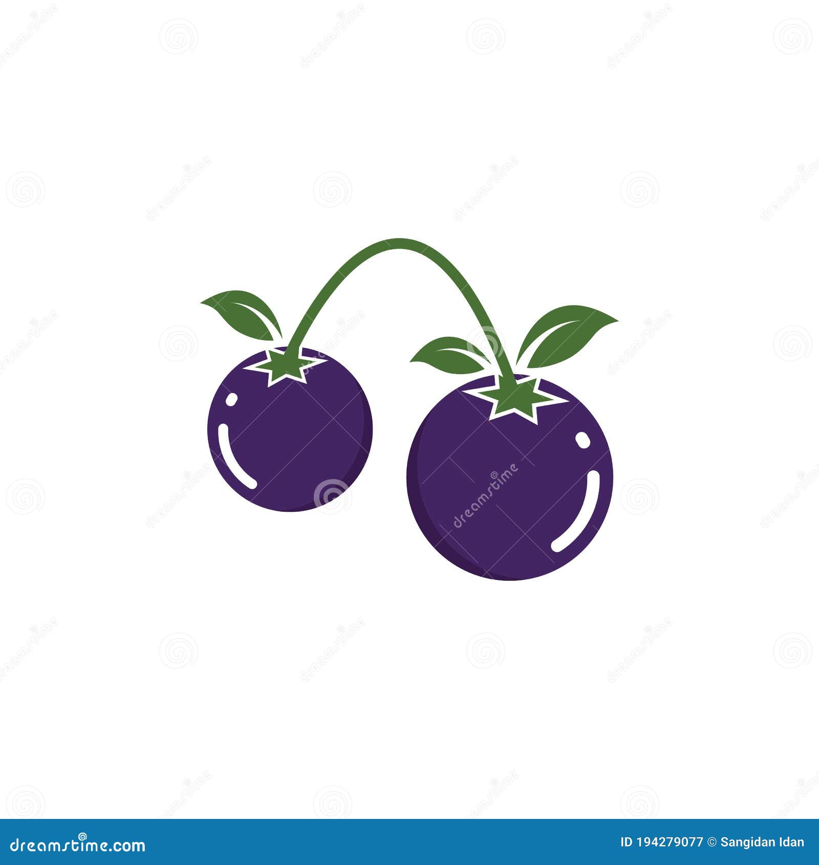 Blueberry Vector Illustration Design Stock Vector - Illustration of ...