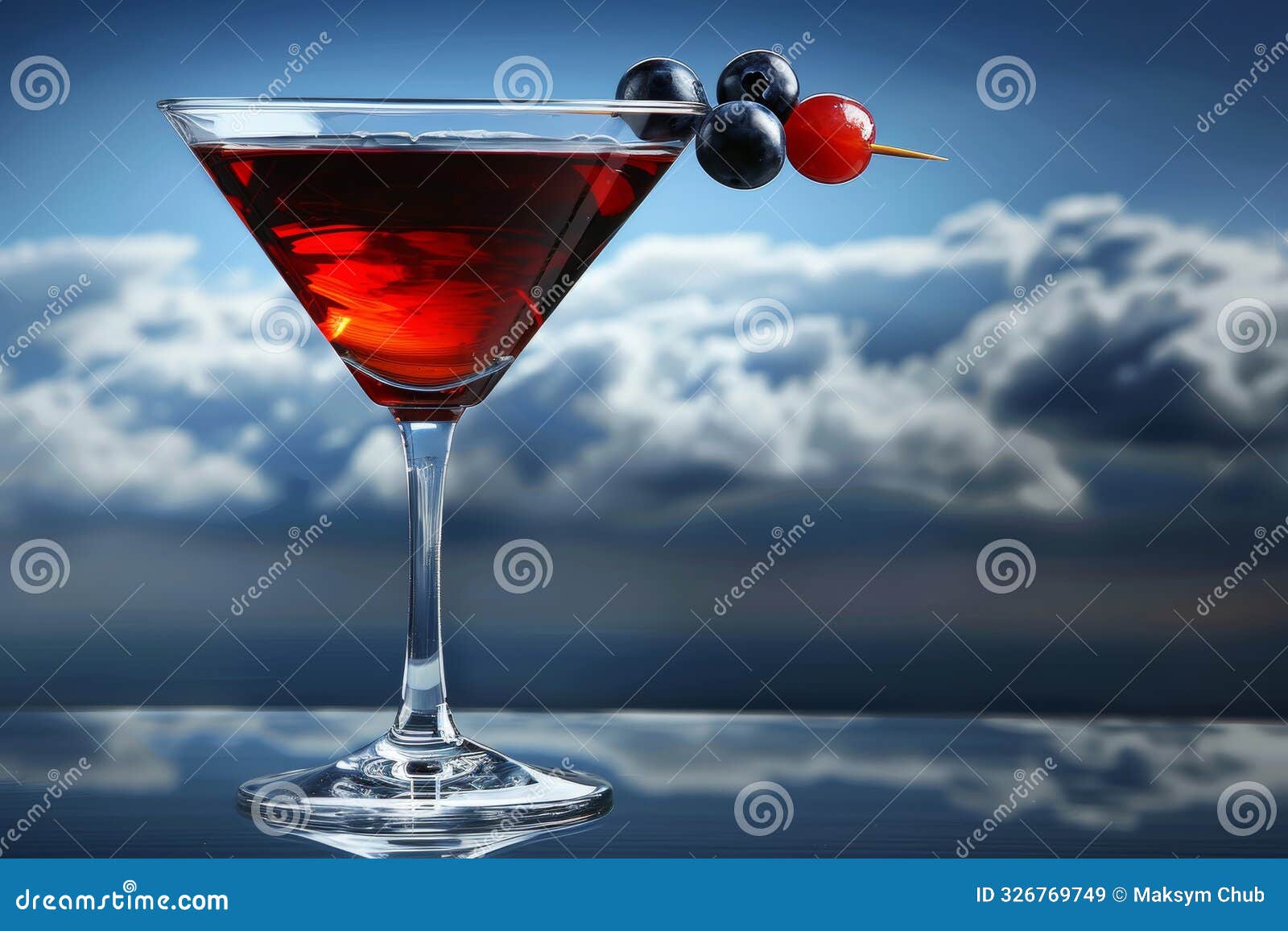 Blueberry Vodka Cocktail Advertising Poster With High Resolution ...