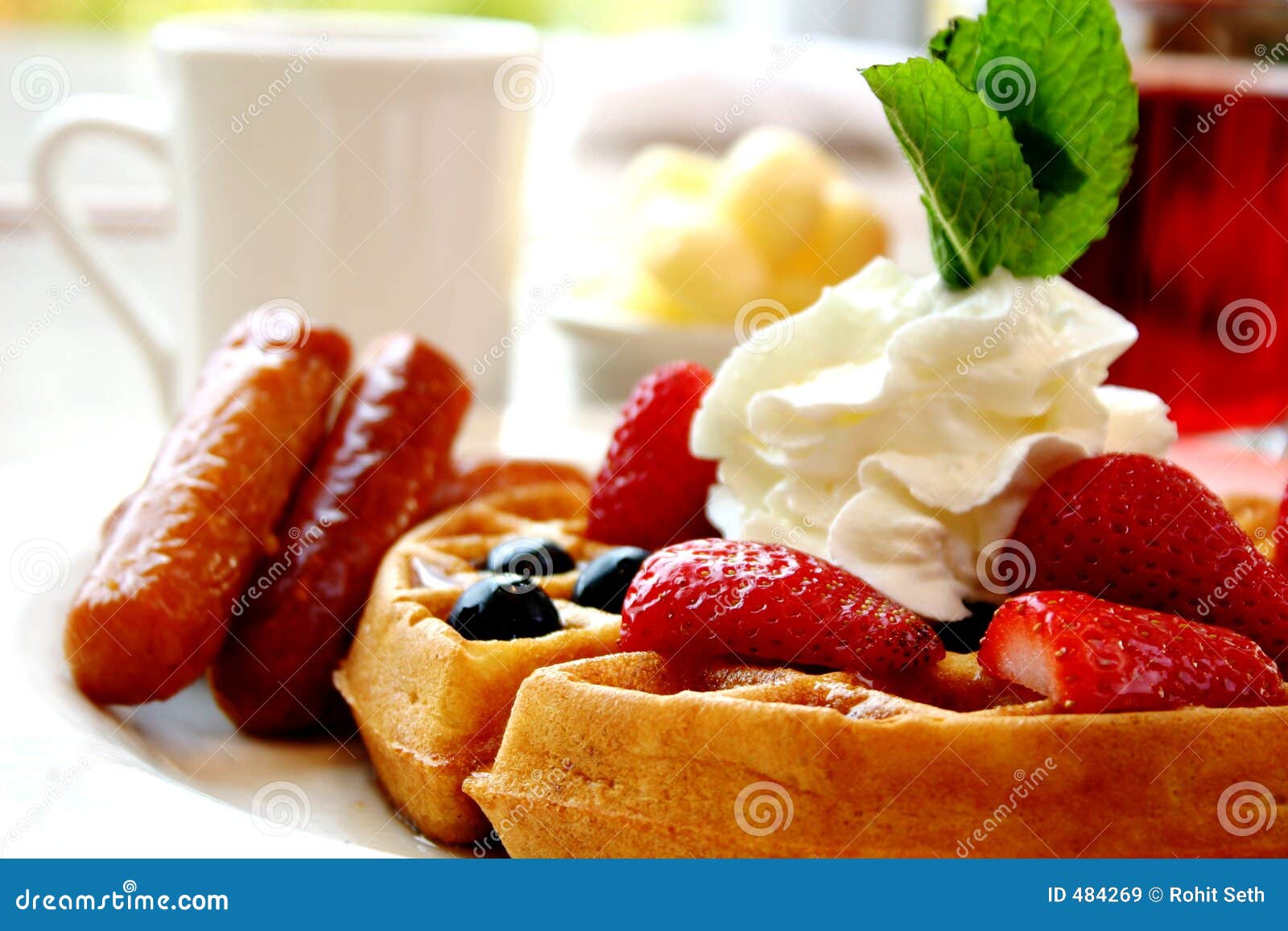Waffles And Tea Stock Photography | CartoonDealer.com #37672418